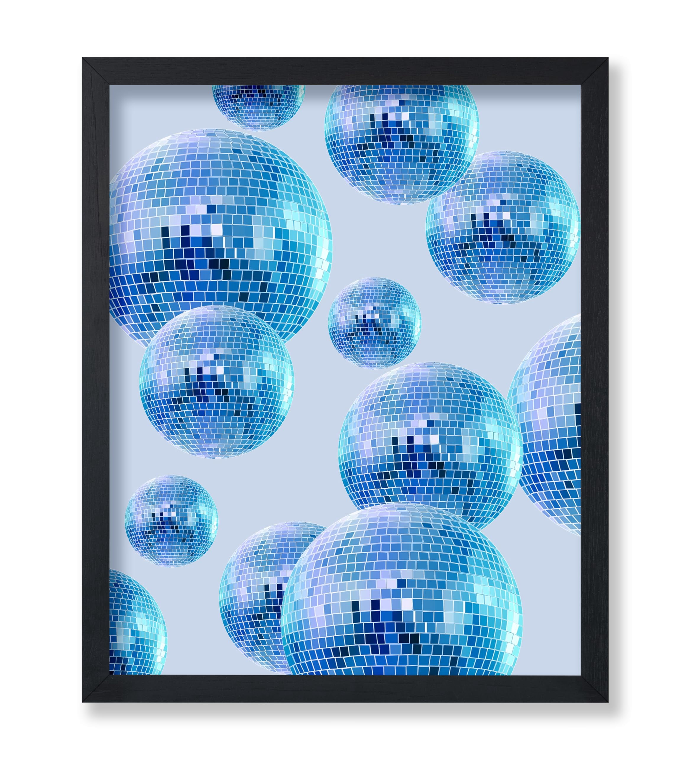 Poster Master Disco Balls Poster - Retro Navy Blue Disco Balls Print ...