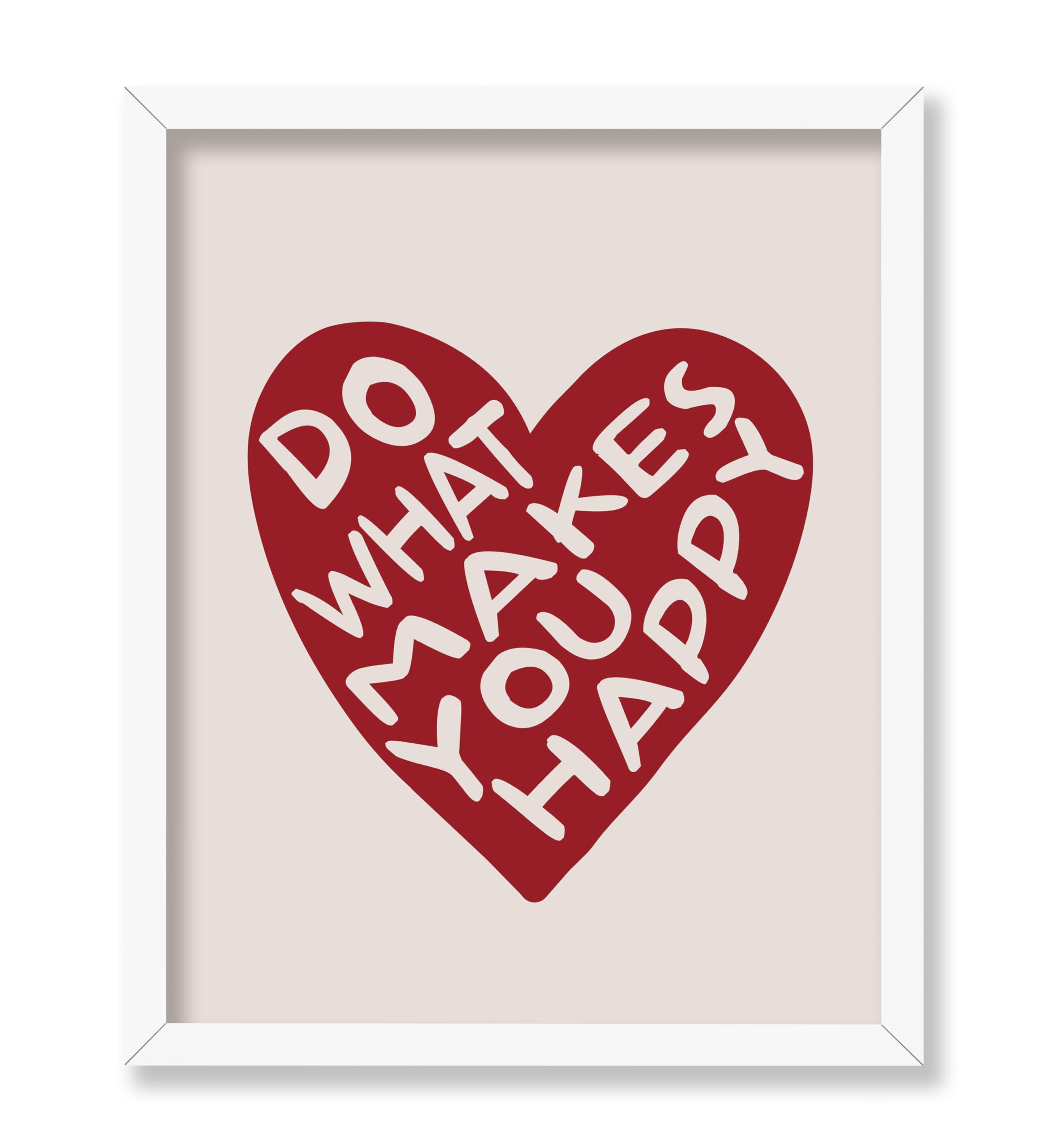 Poster Master Do What Makes You Happy Poster - Retro Heart Print - Love ...