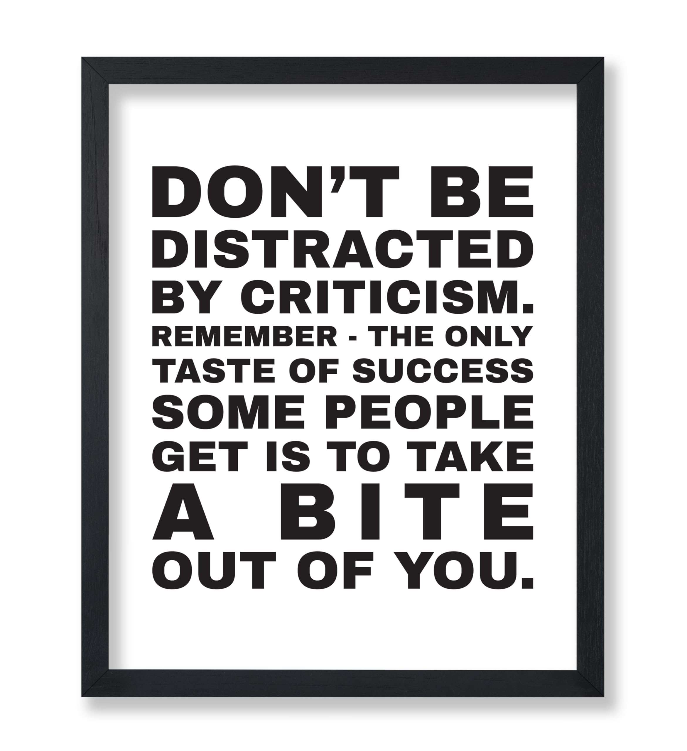Poster Master Don't Be Distracted By Criticism Poster - White ...