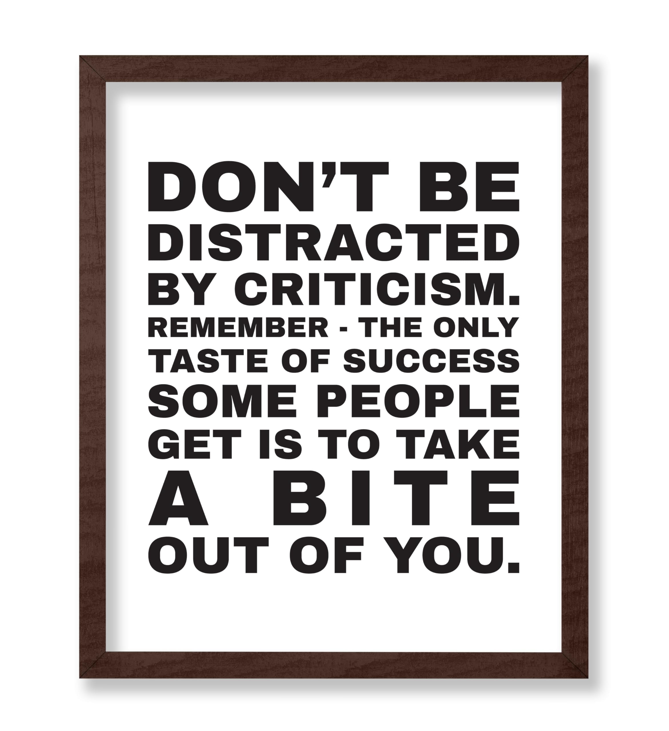 Poster Master Don't Be Distracted By Criticism Poster - White ...