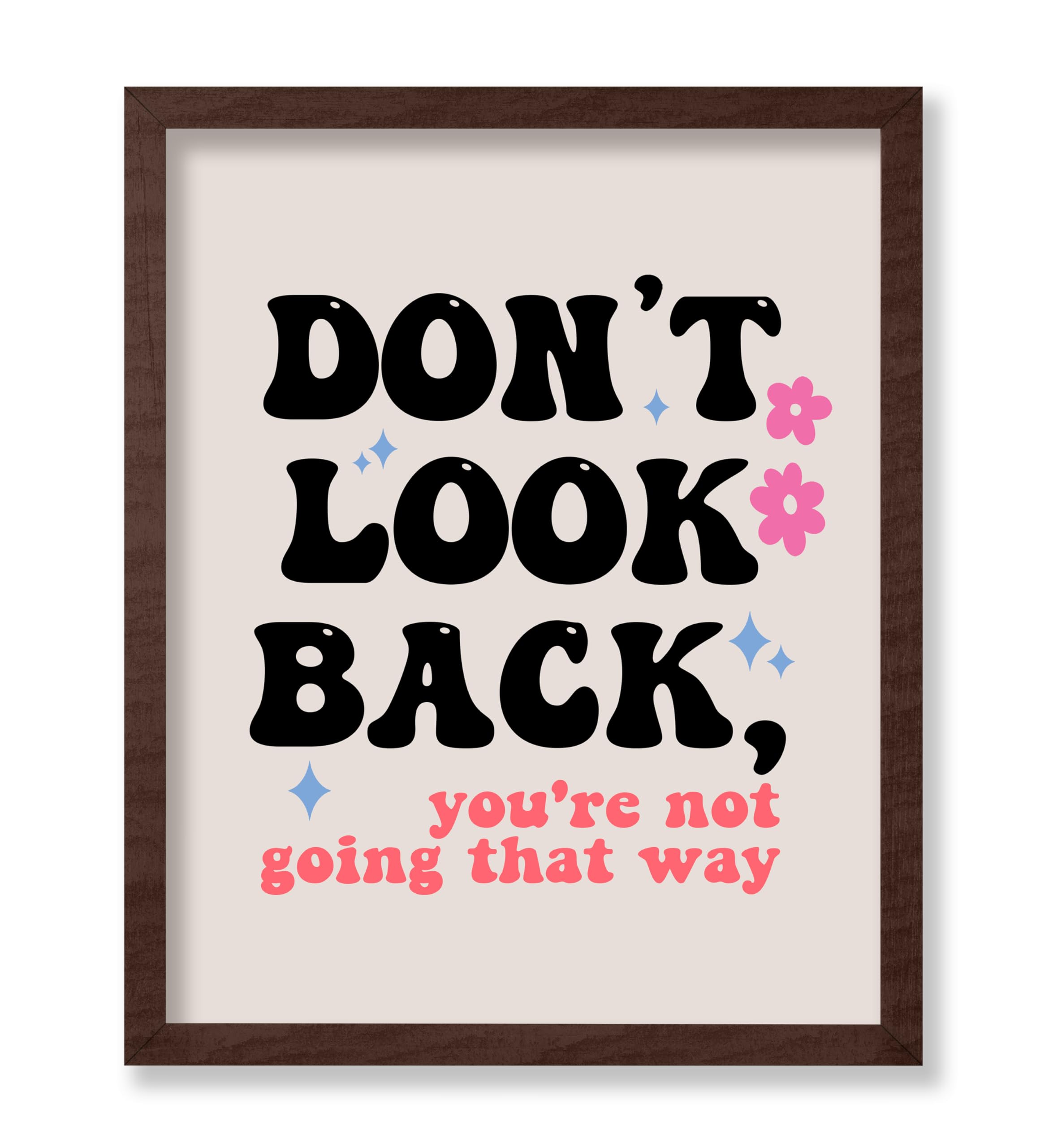 Poster Master Don't Look Back Poster - Retro Motivational Print ...