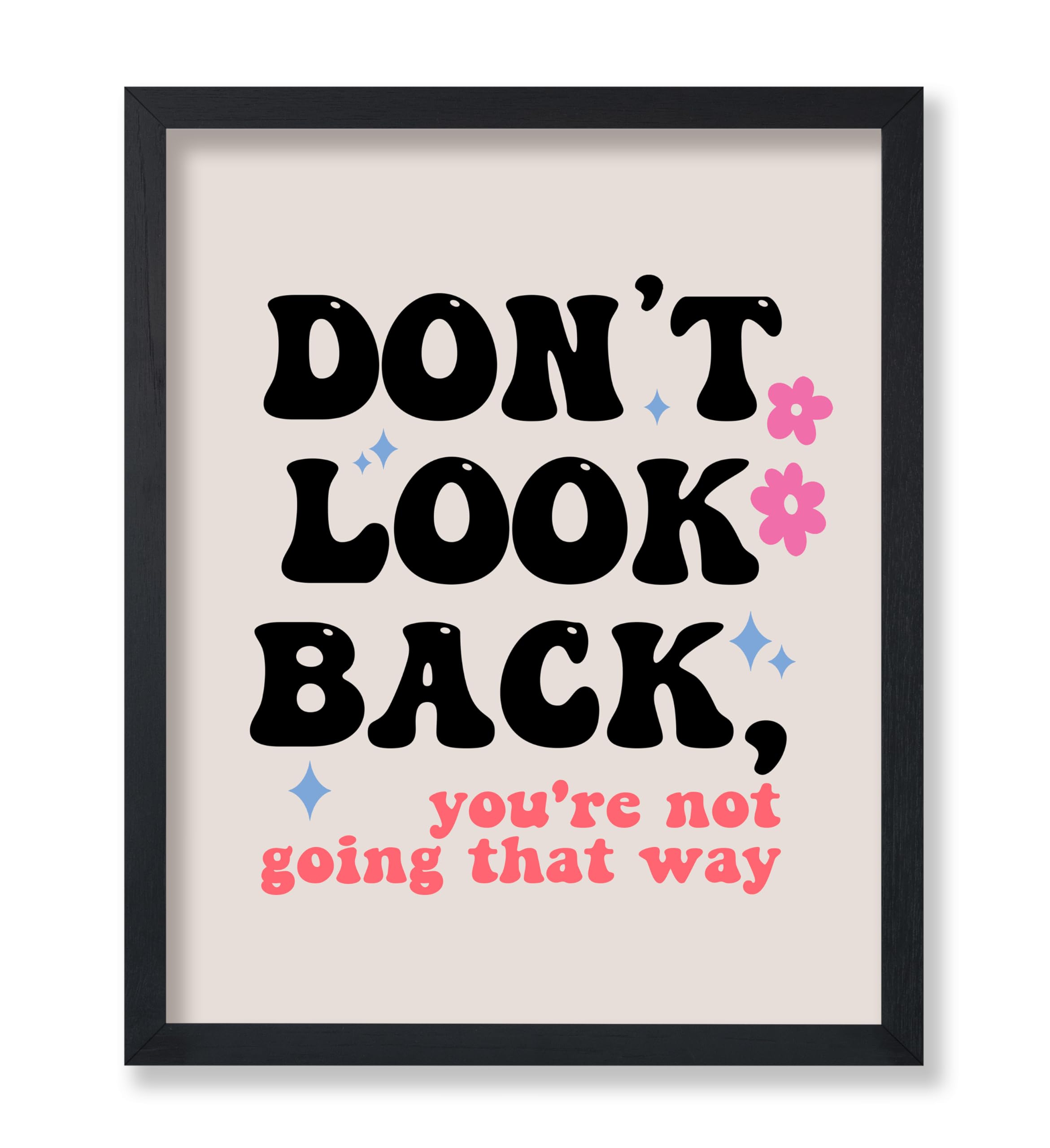 Poster Master Don't Look Back Poster - Retro Motivational Print ...