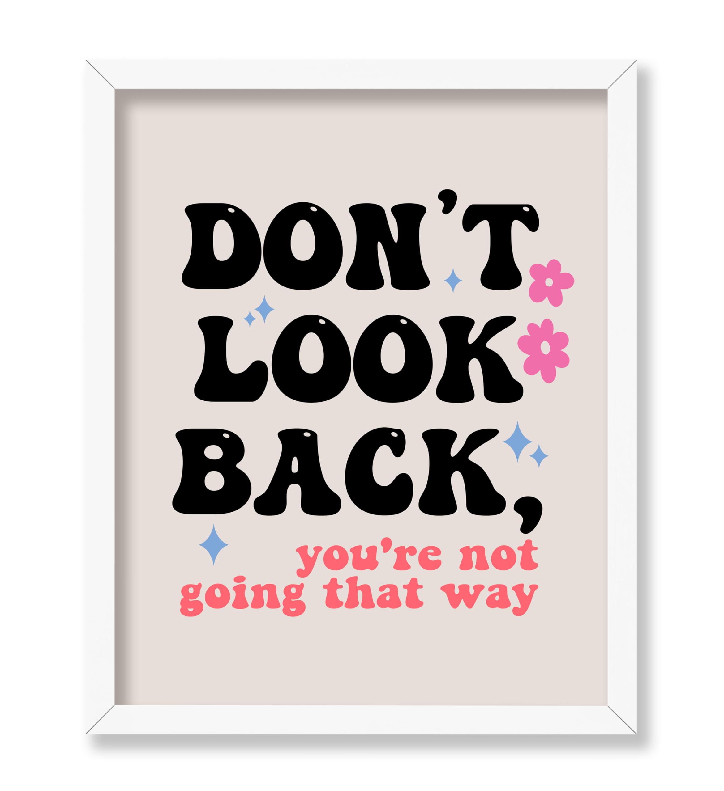 Poster Master Don't Look Back Poster - Retro Motivational Print ...