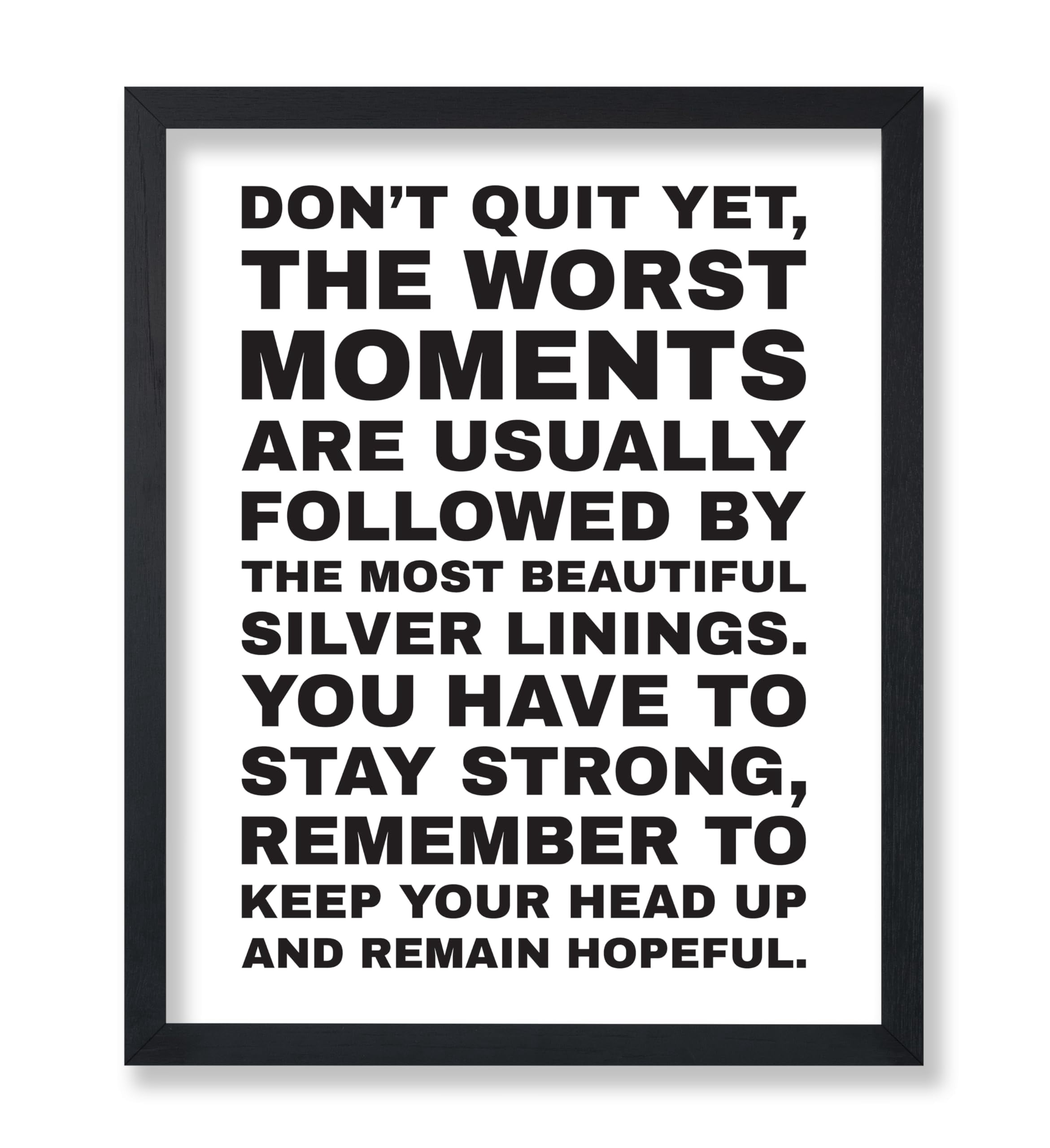 Poster Master Don't Quit Yet Poster - White Motivational Print ...