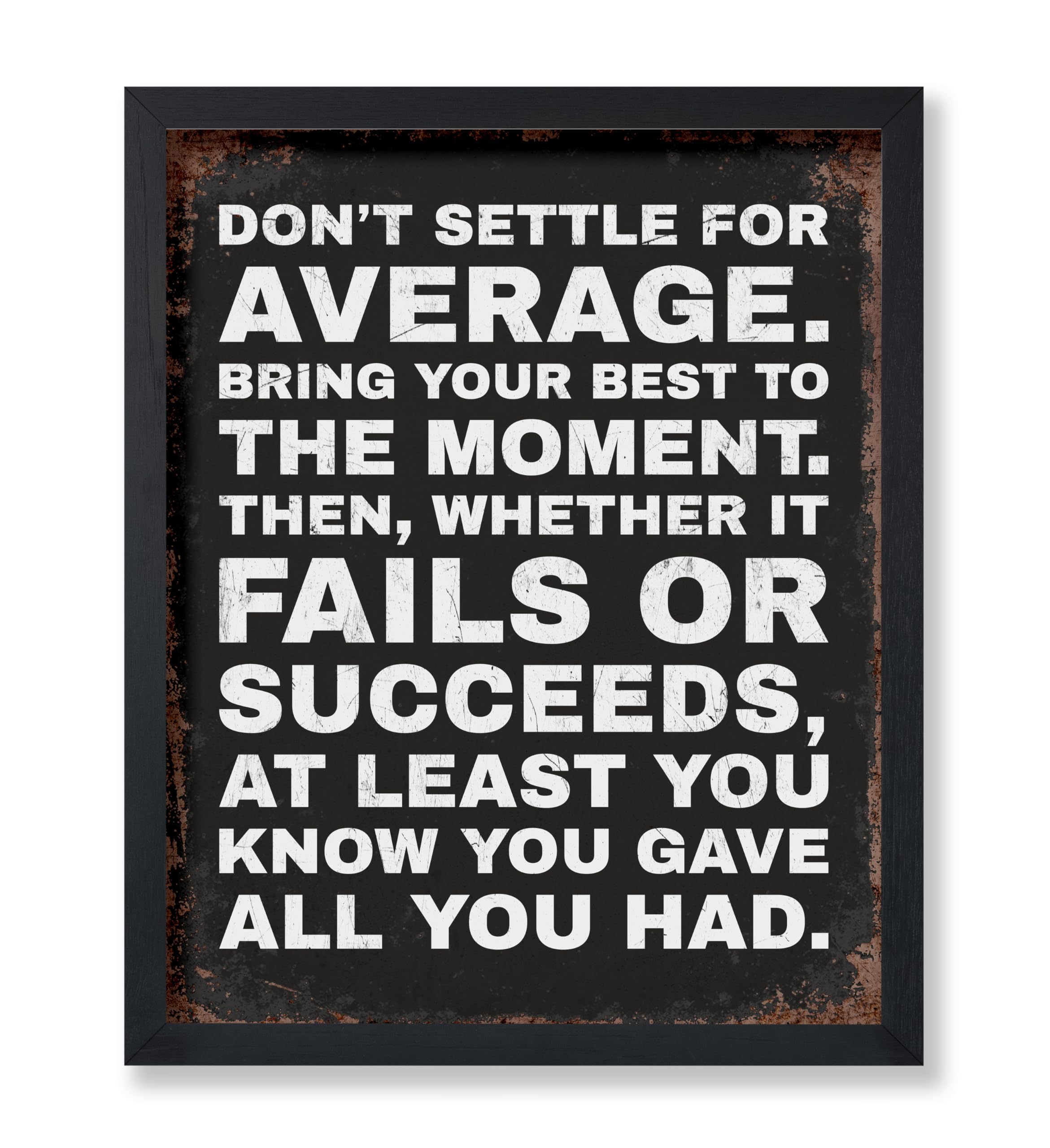Poster Master Don't Settle For Average Poster - Black Success Print ...