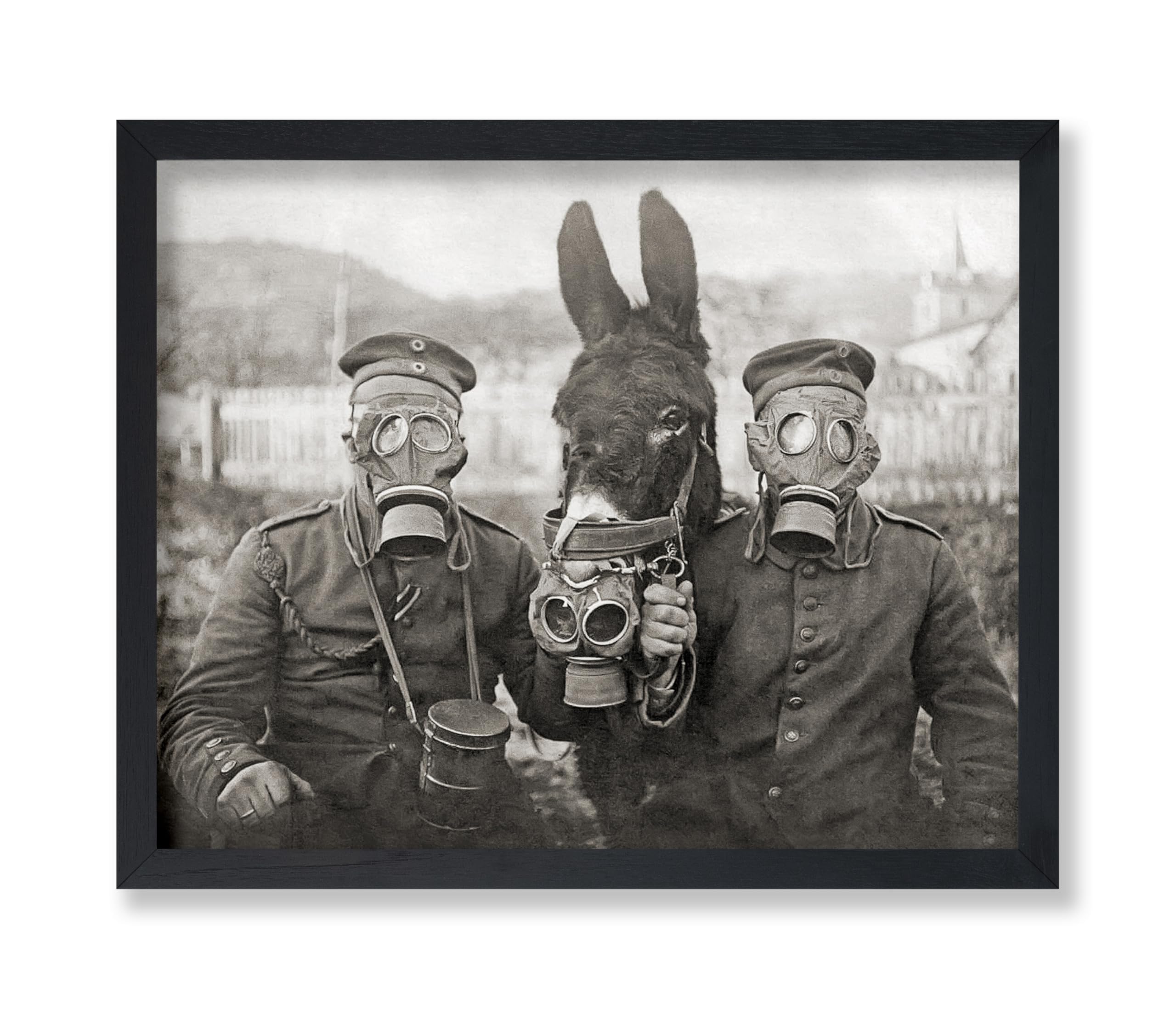 Poster Master Donkey And Two Soldiers Poster - Retro World War Print ...