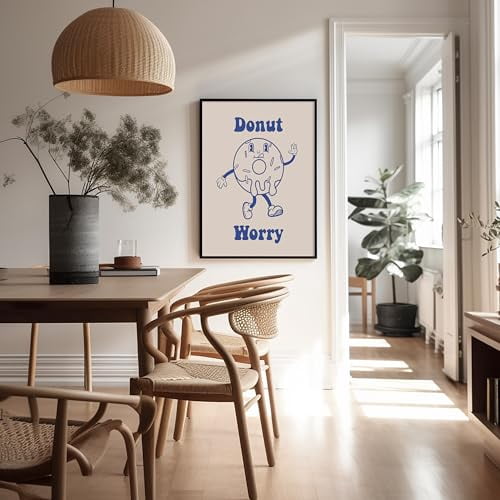 Poster Master Donut Worry Poster - Retro Donut Print - Baking Art ...
