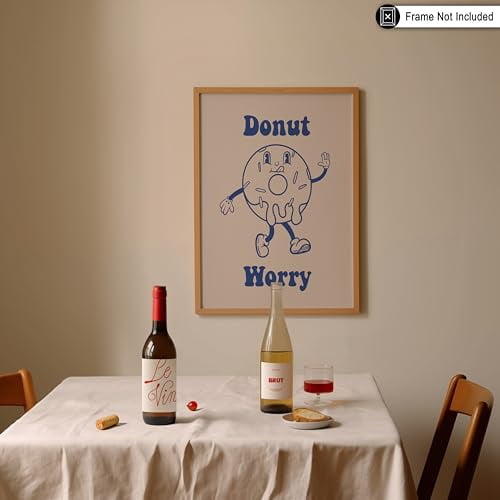 Poster Master Donut Worry Poster - Retro Donut Print - Baking Art ...