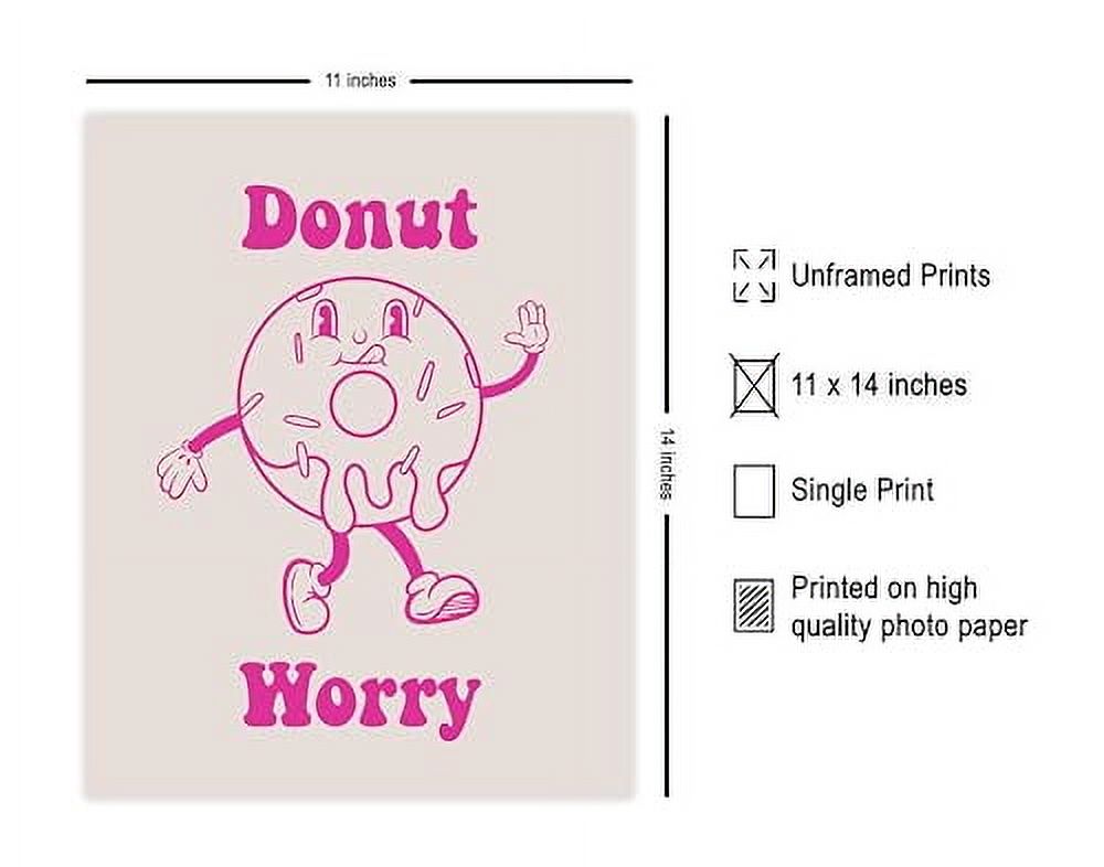 Poster Master Donut Worry Poster - Retro Donut Print - Baking Art ...