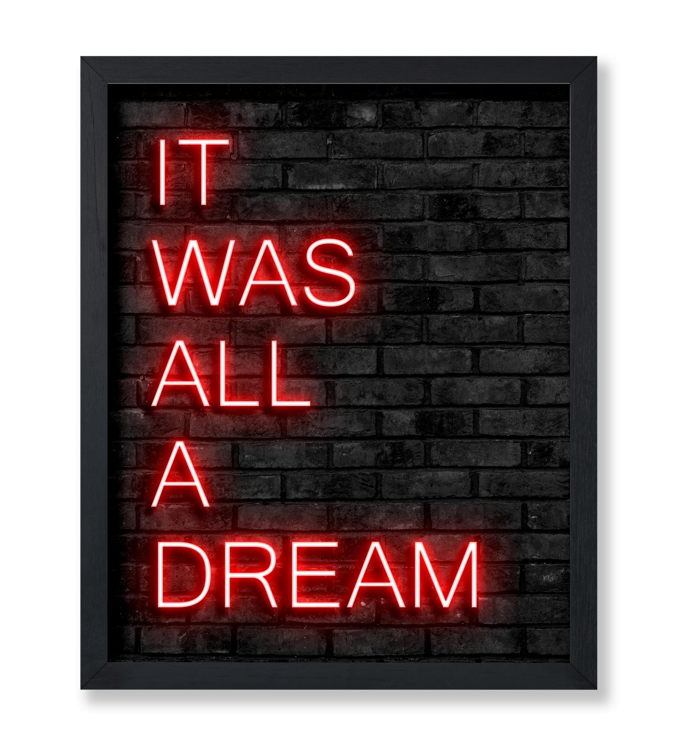 Poster Master It Was All A Dream Poster - Rap Lyric Print - Neon Art ...