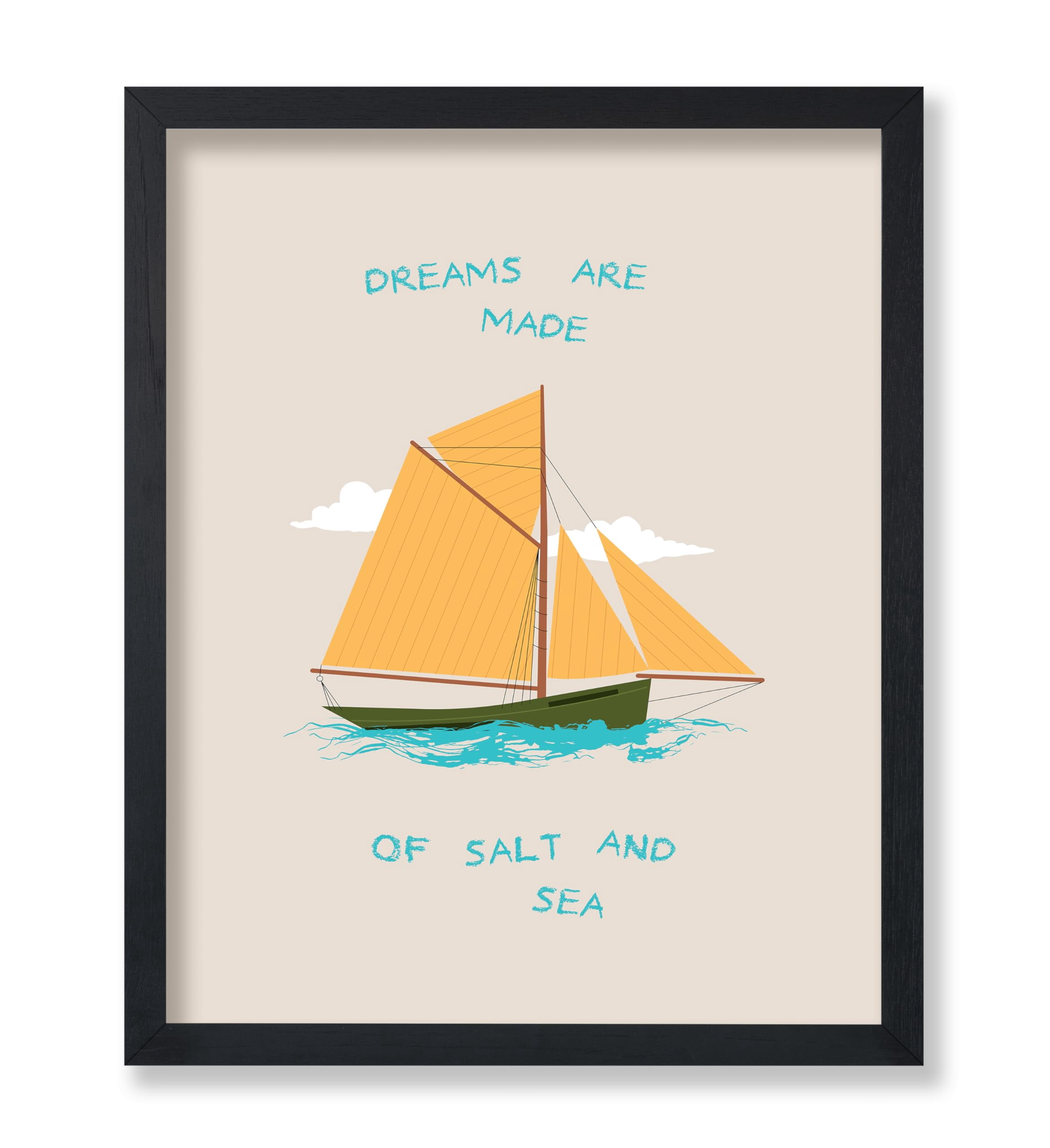 Poster Master Dreams Are Made Of Salt And Sea Poster - Retro Sailboat ...