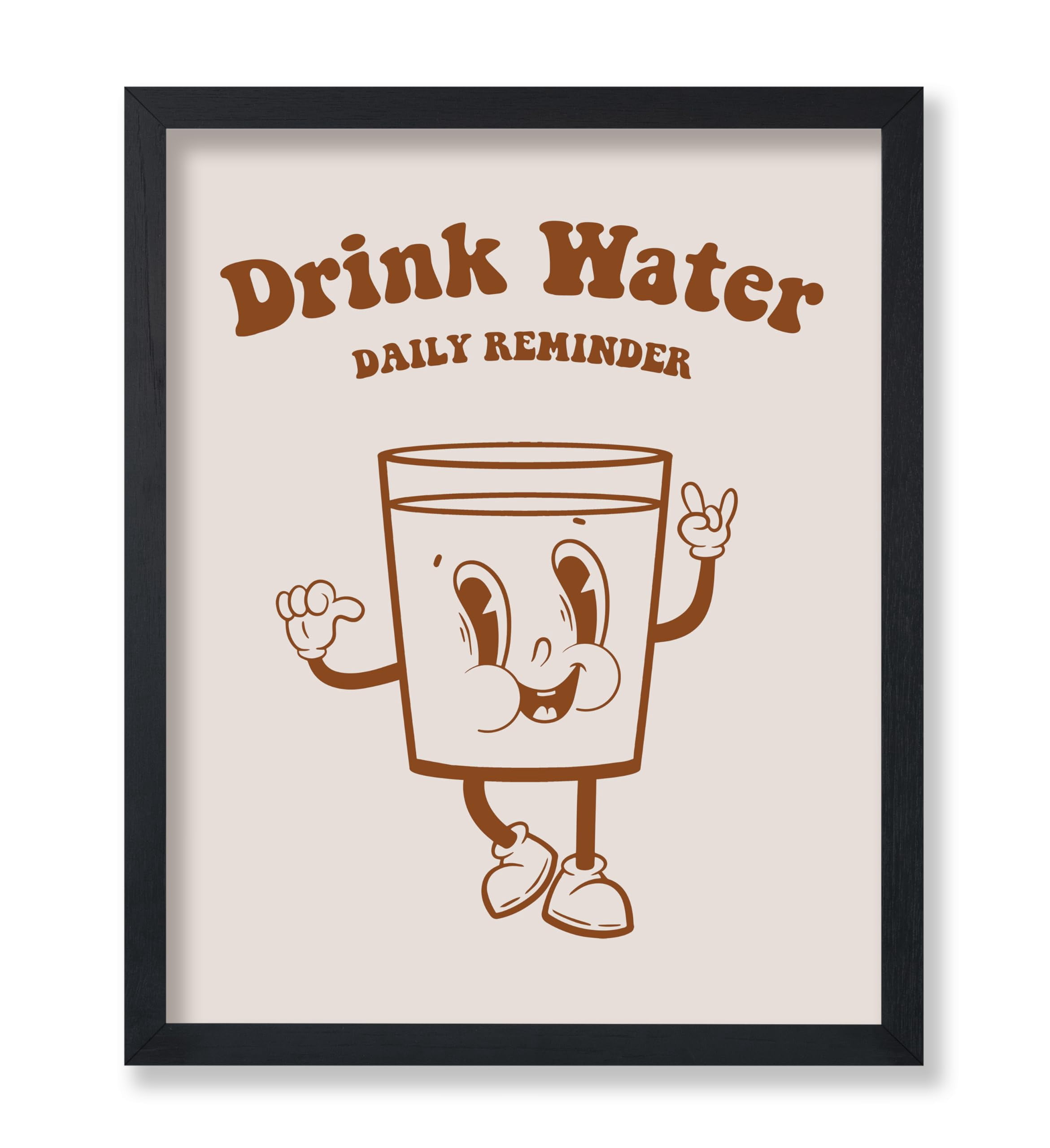 Poster Master Drink Water Poster - Retro Daily Reminder Print - Health ...