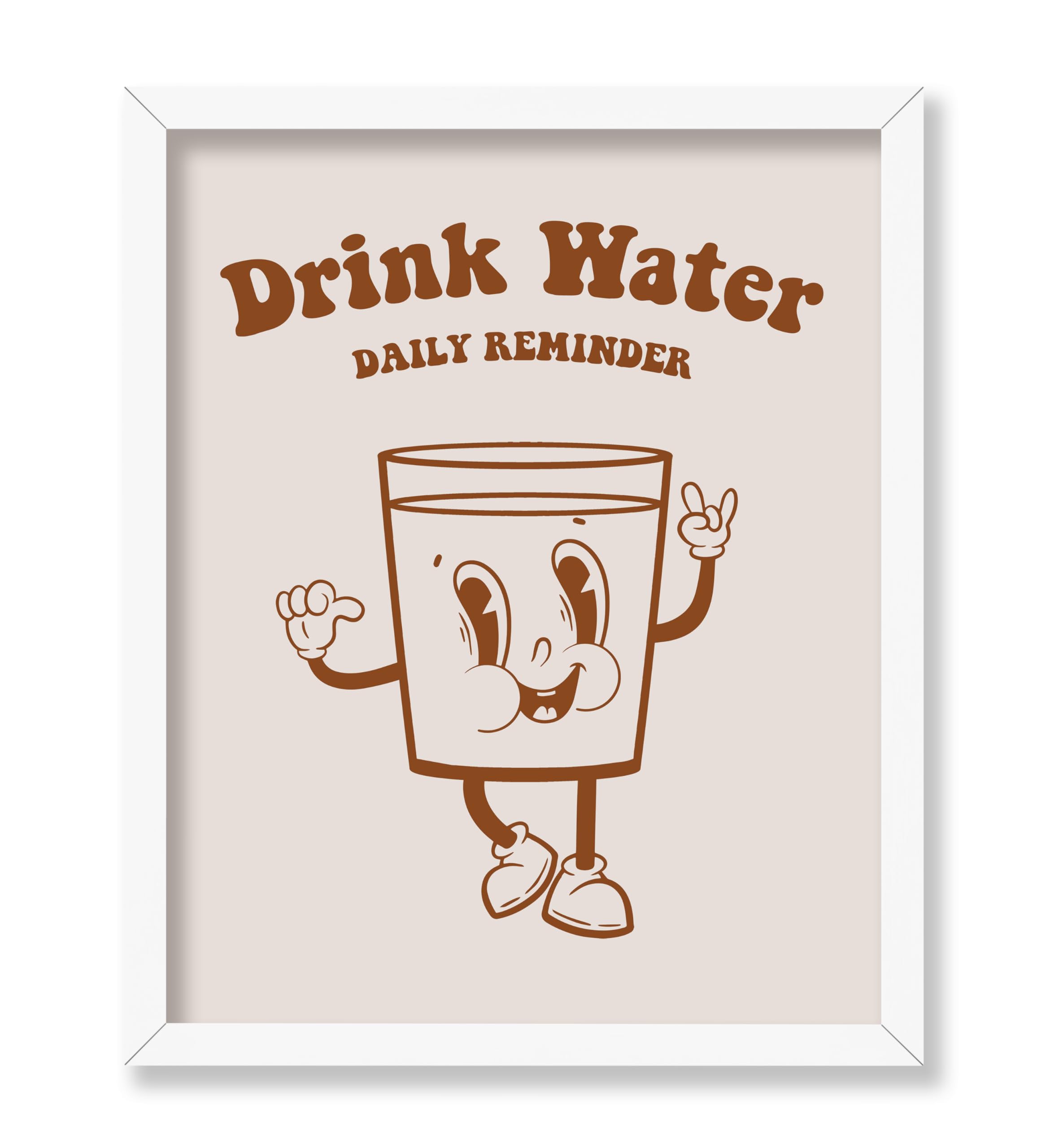 Poster Master Drink Water Poster - Retro Daily Reminder Print - Health ...