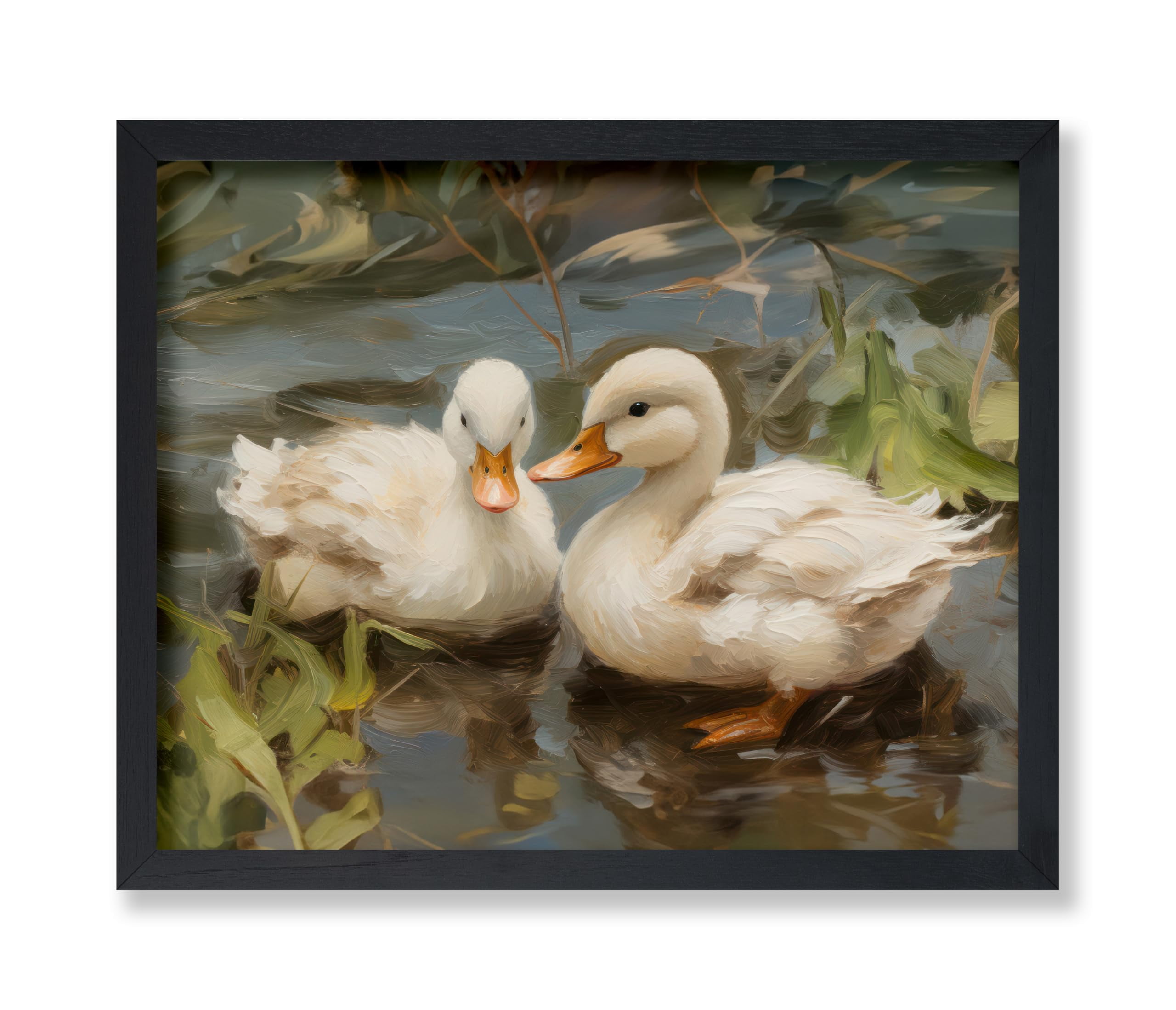Poster Master Ducks Painting Poster - Retro Ducklings Print - Duck Art ...