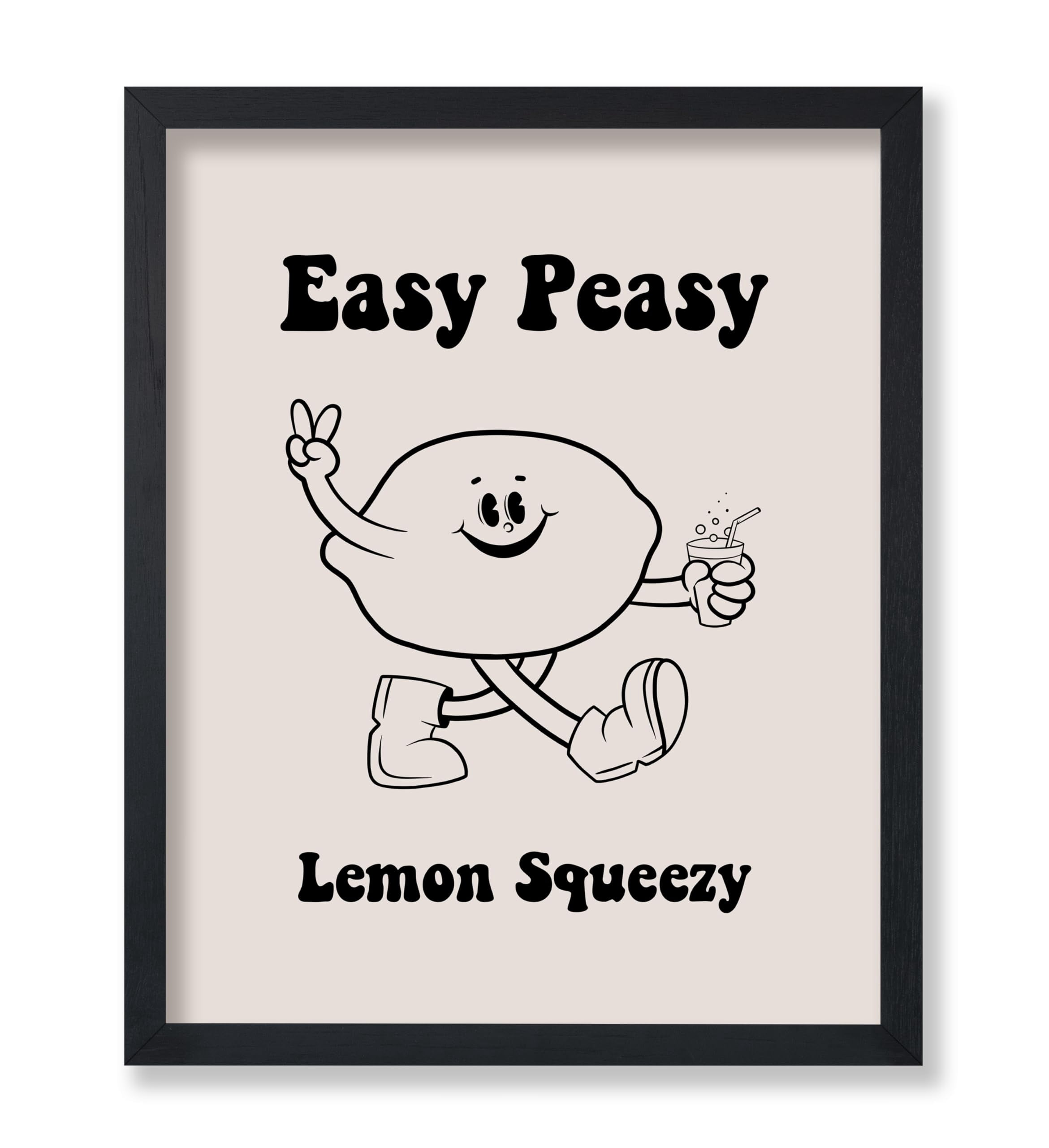 Poster Master Easy Peasy Lemon Squeezy Poster - Retro Lemon Print ...