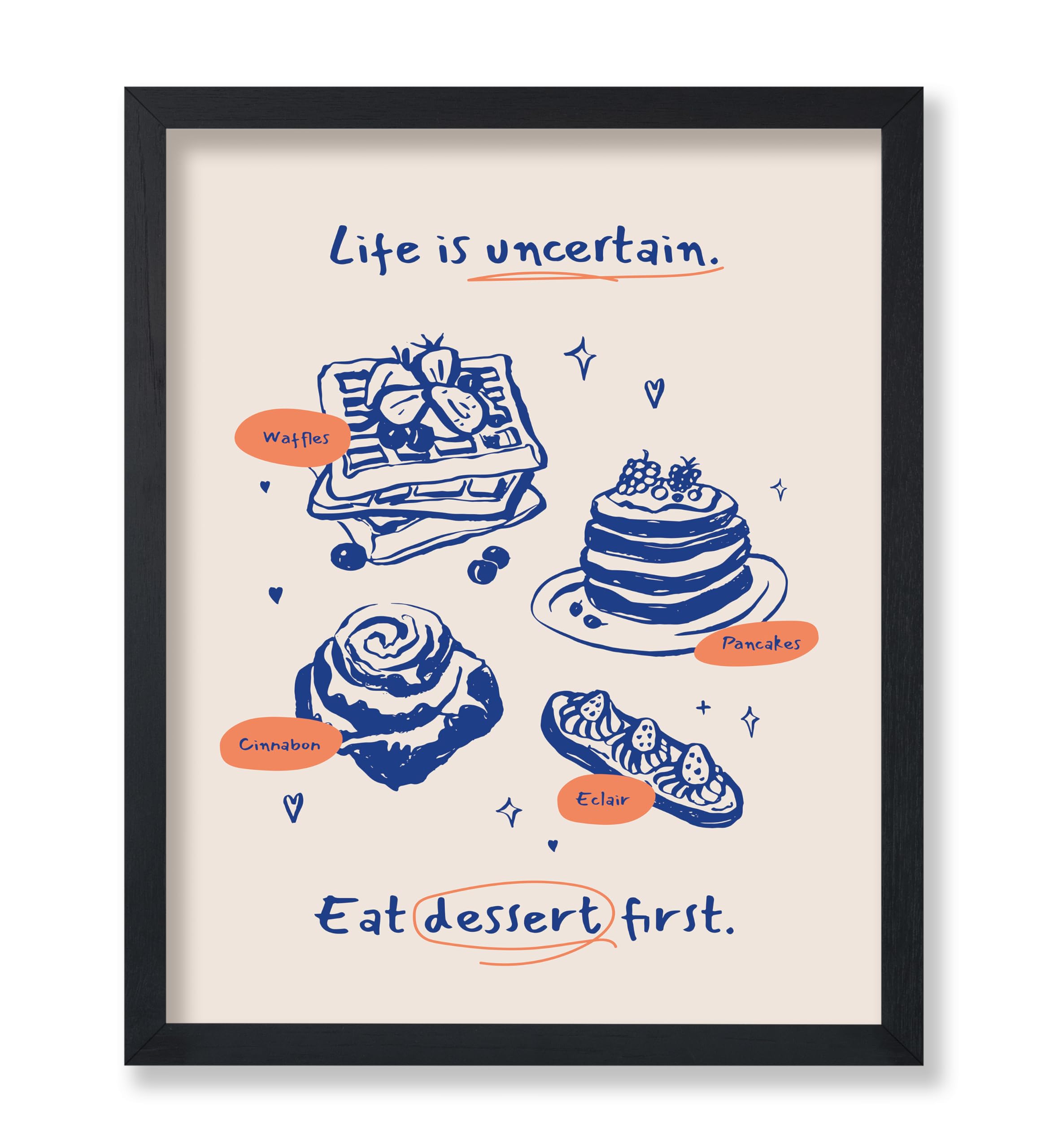 Poster Master Eat Dessert First Poster - Retro Pastry Print - Waffle ...