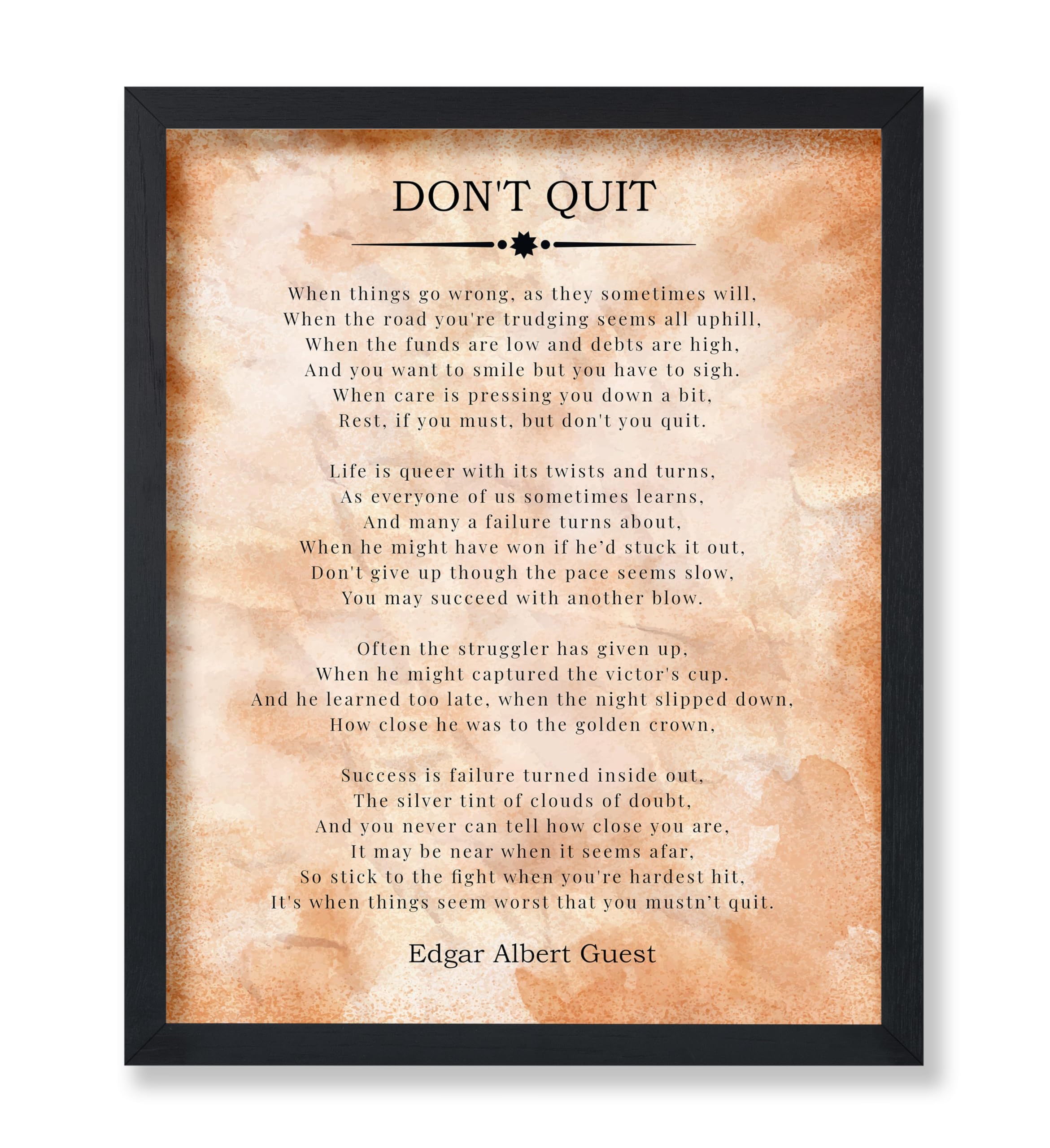 Poster Master Edgar Albert Guest Poster - Don't Quit Print - Don't Quit ...