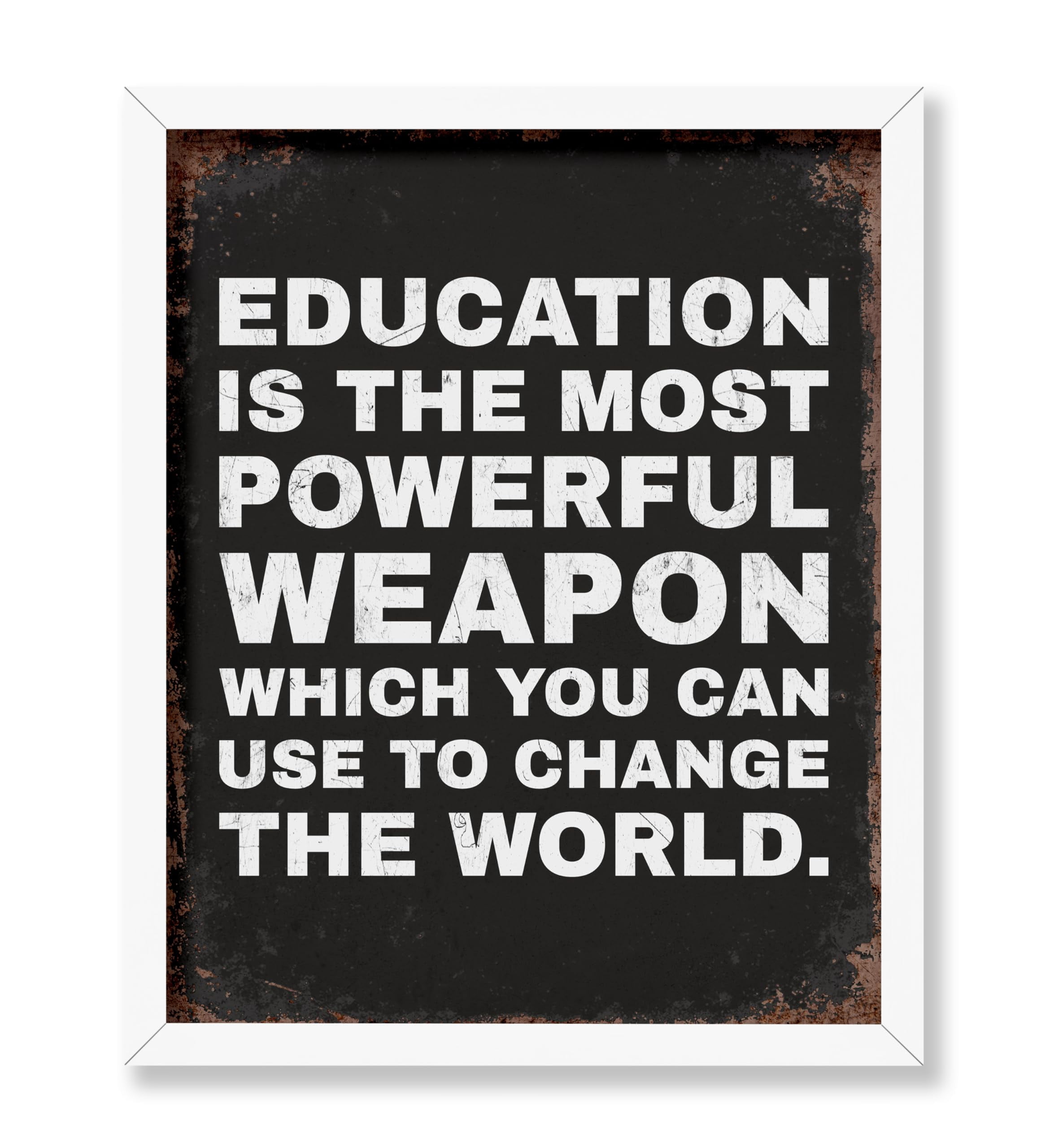 Poster Master Education Is The Most Powerful Weapon Poster - Black ...