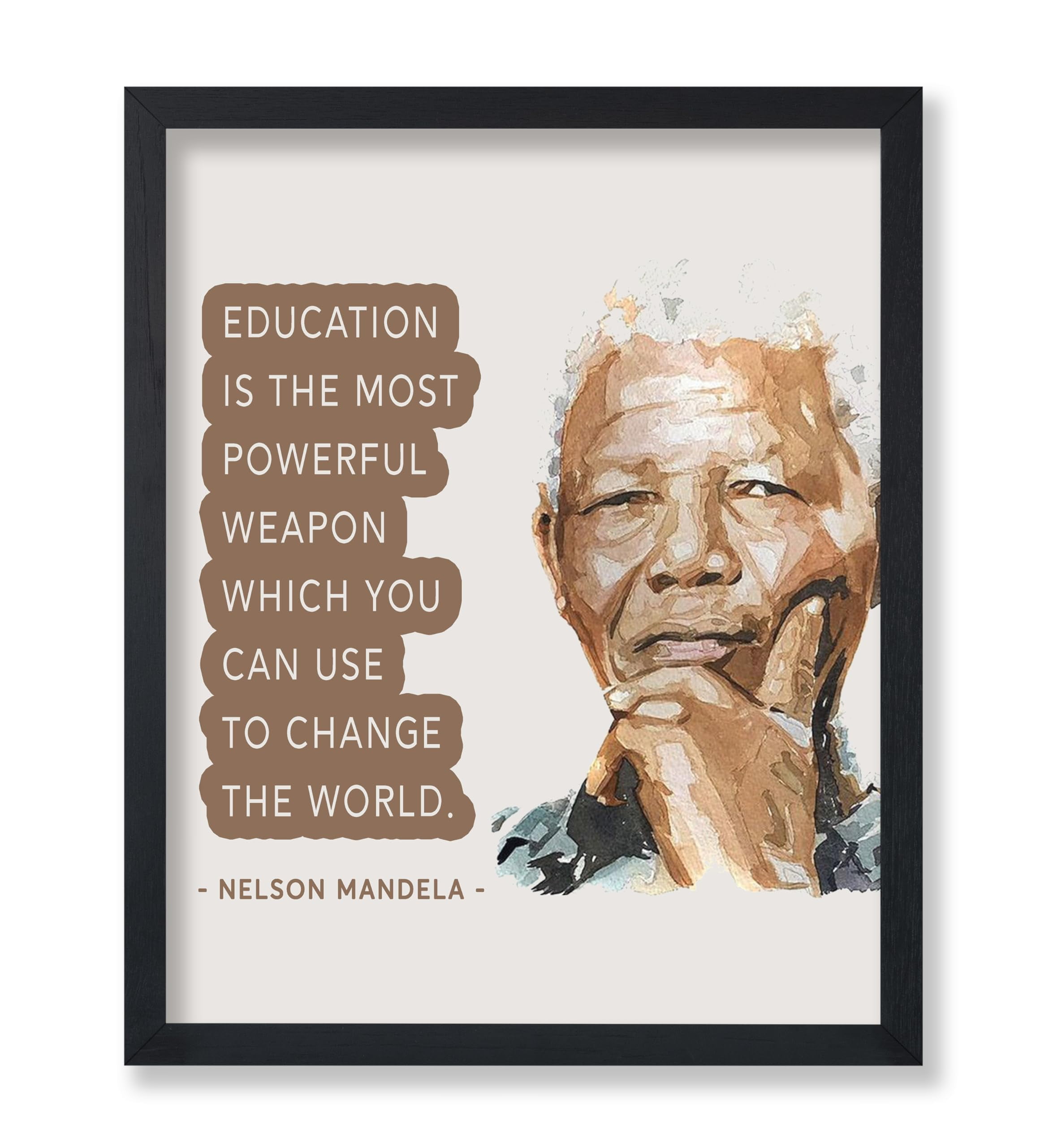 Poster Master Education Is The Most Powerful Weapon Poster - Nelson ...
