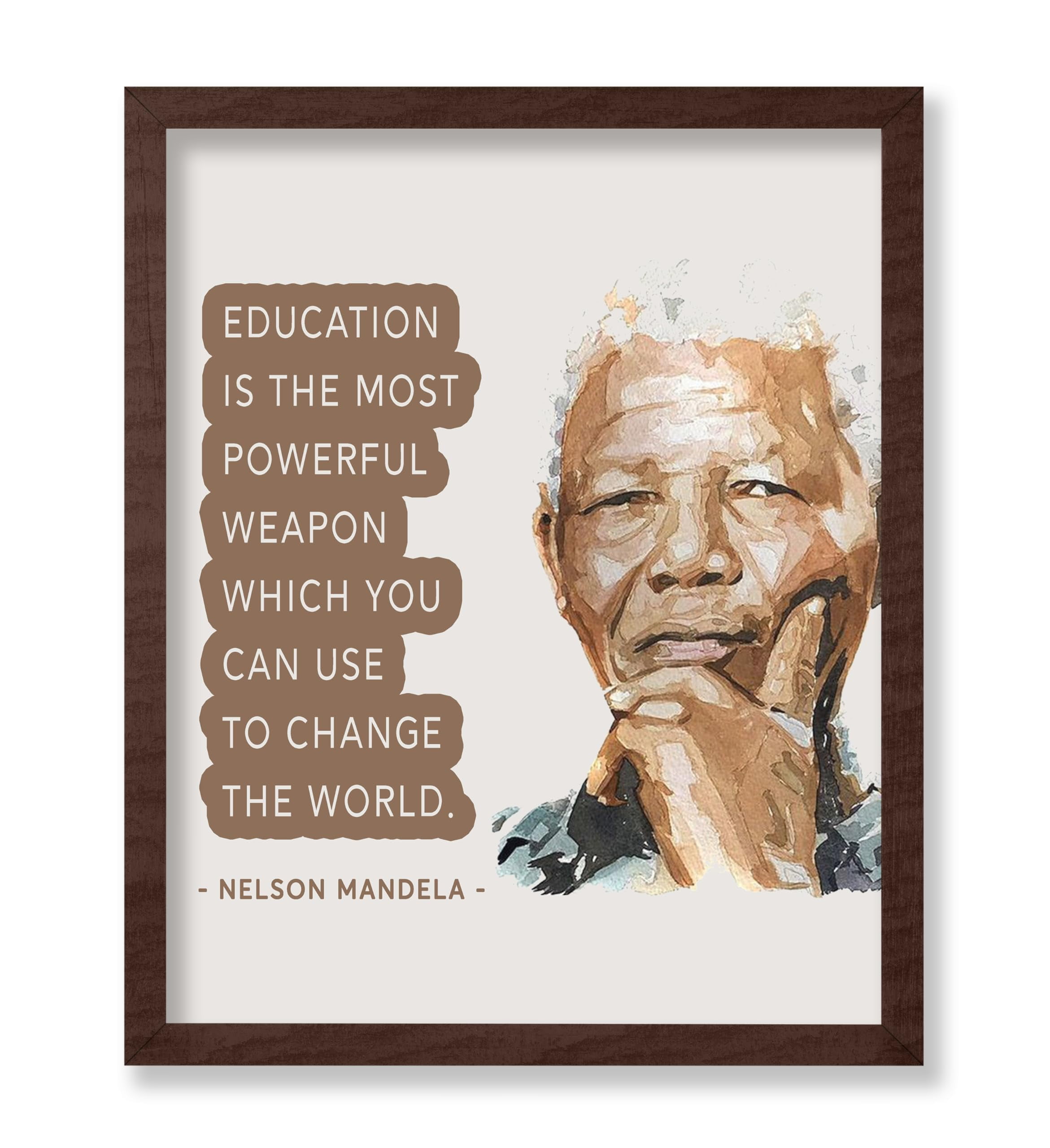 Poster Master Education Is The Most Powerful Weapon Poster - Nelson ...