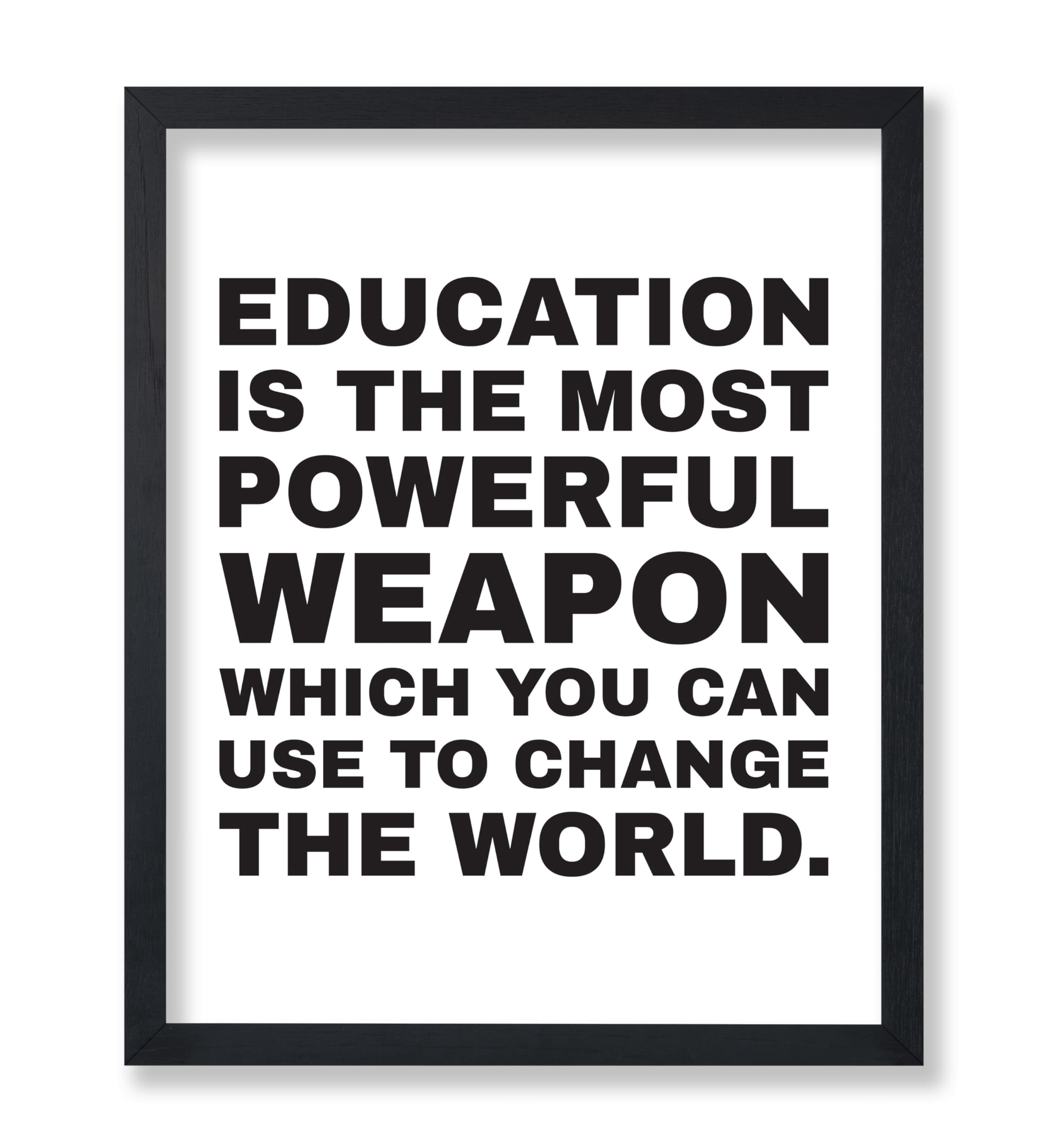 Poster Master Education Is The Most Powerful Weapon Poster - White ...