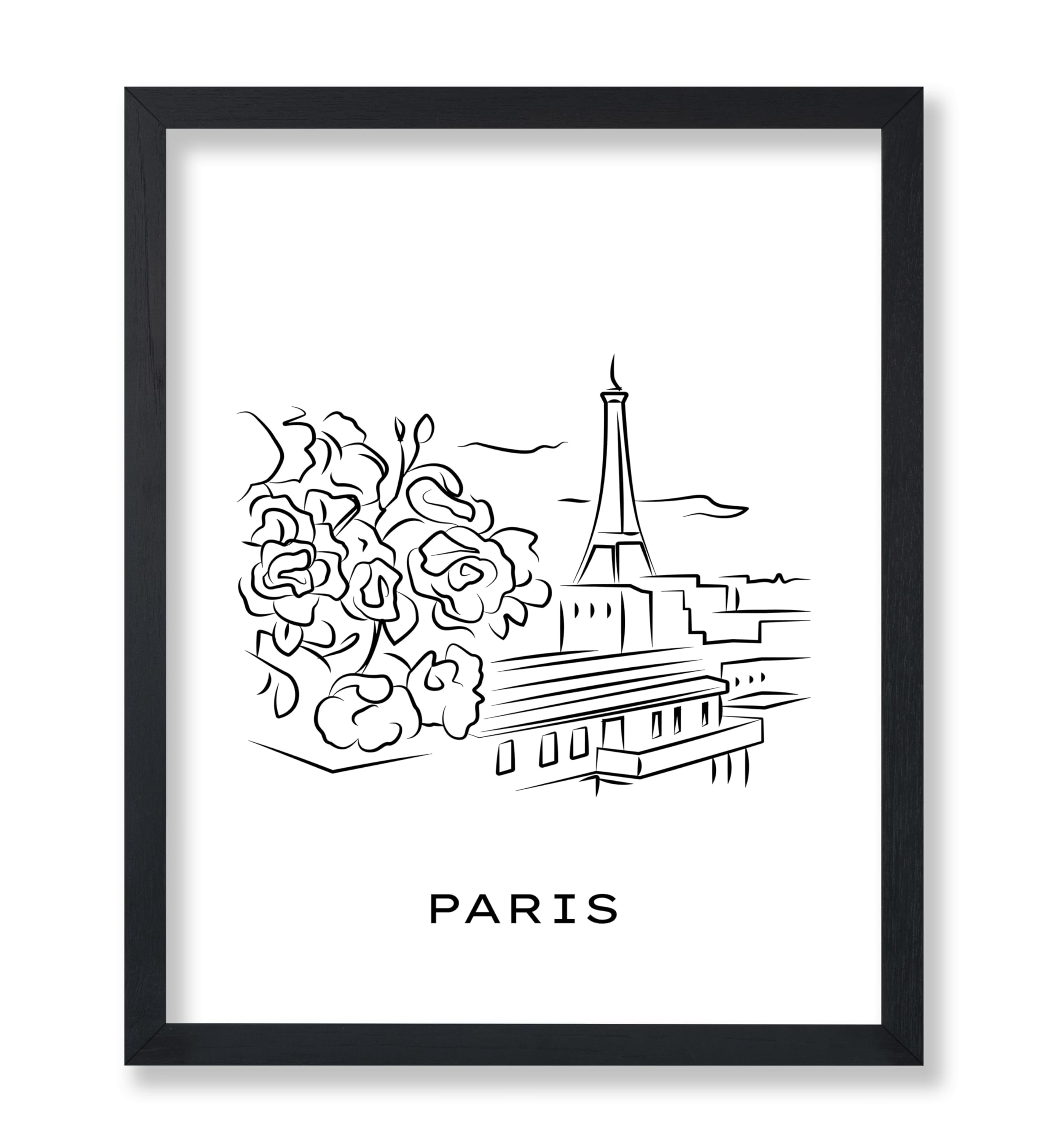 Poster Master Eiffel Tower Poster - Retro Paris Print - France Art - Sketch Art - Black & White ...