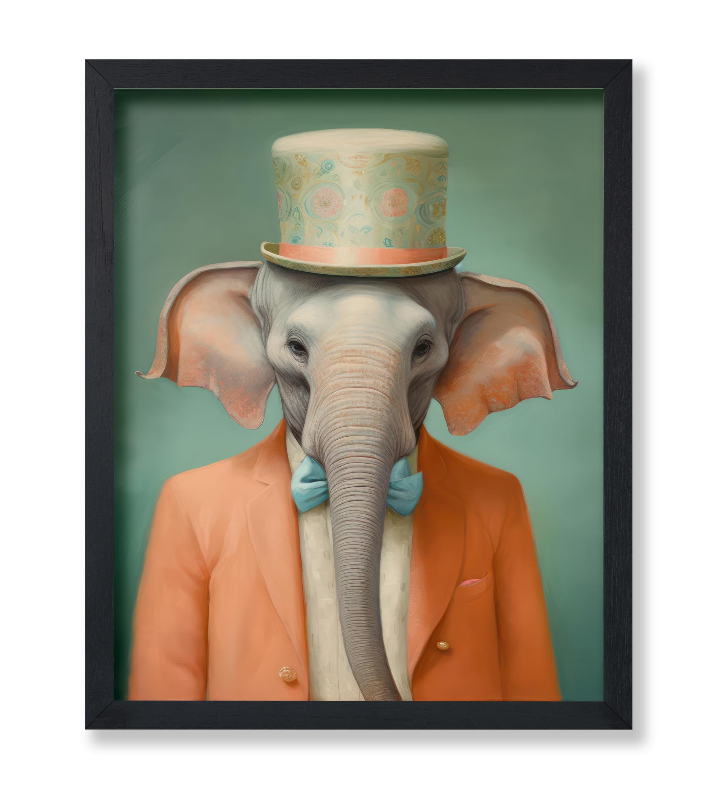 Poster Master Elephant Poster - Gentleman Print - Top Hat Art ...