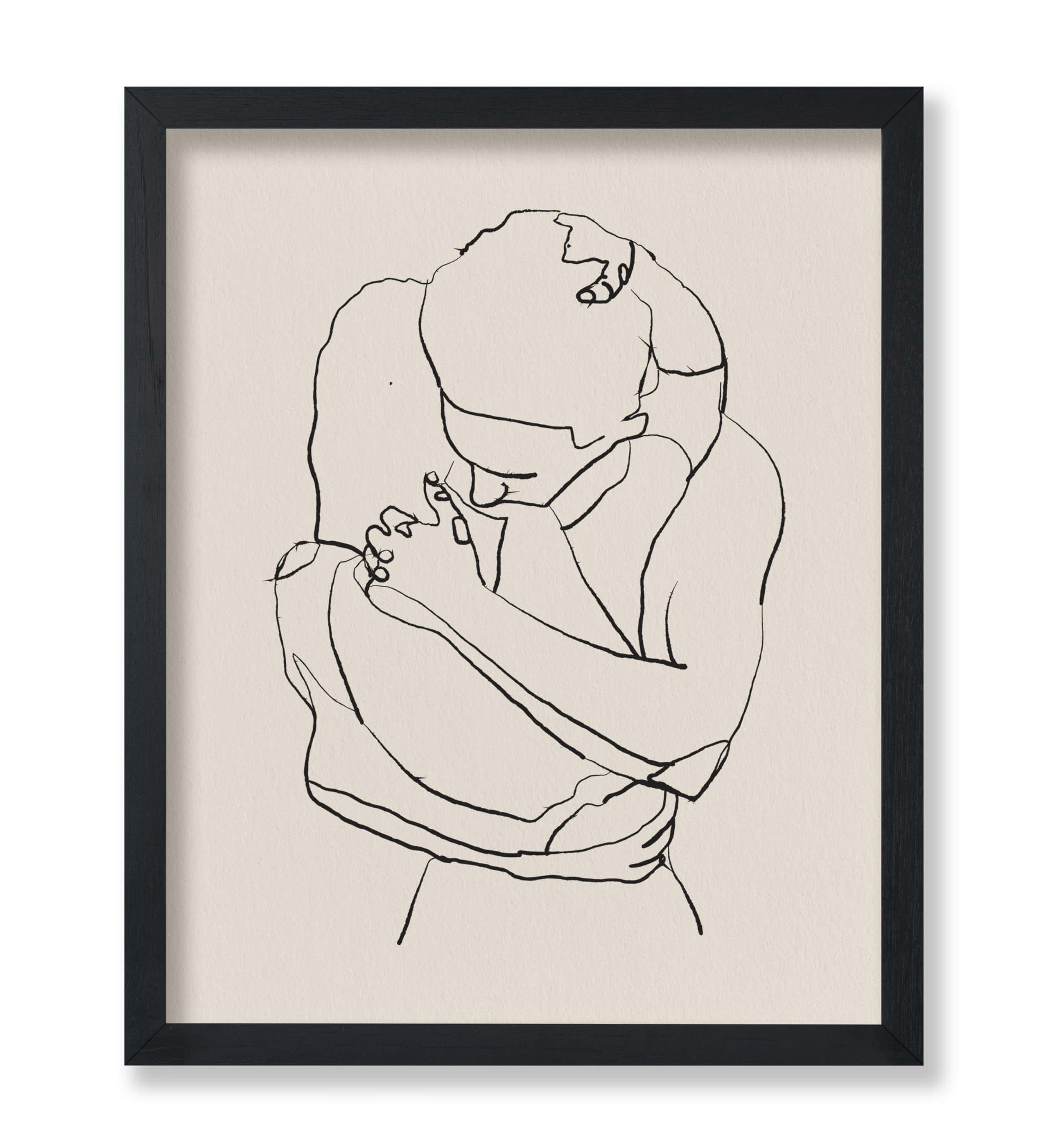 Poster Master Embrace Poster - Couple Print - Hug Art - Line Drawing ...