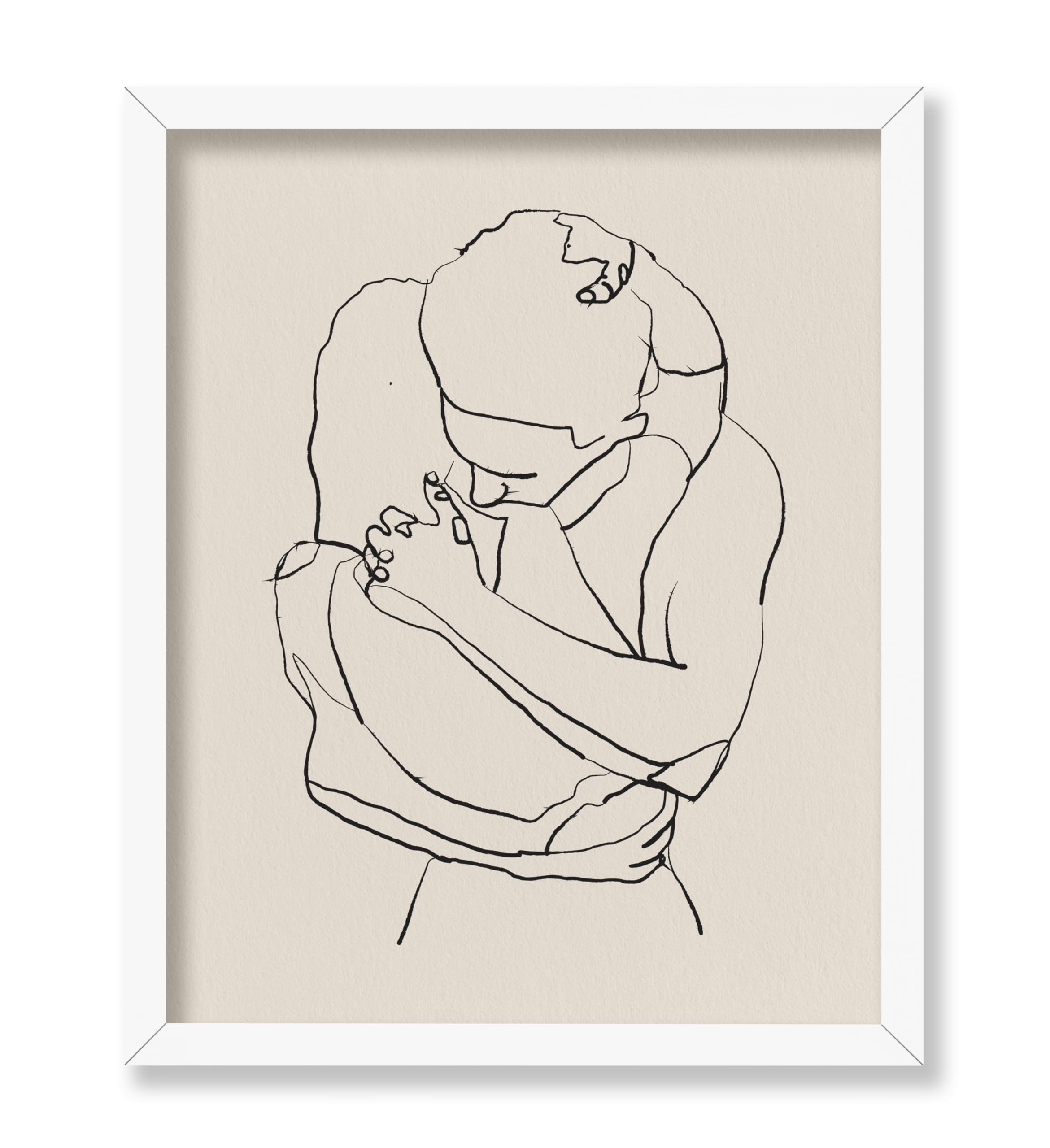 Poster Master Embrace Poster - Couple Print - Hug Art - Line Drawing ...