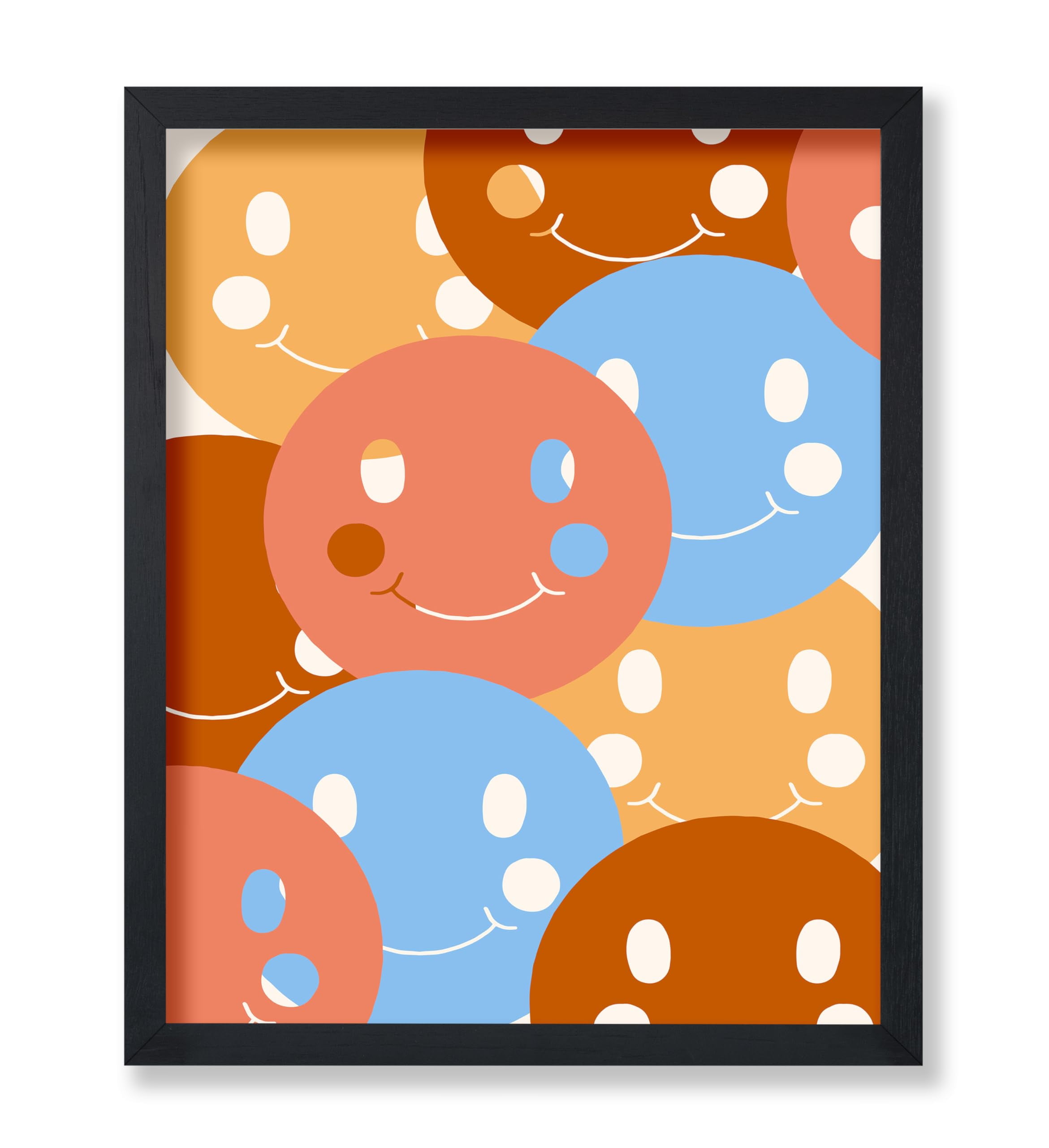Poster Master Emoticon Poster - Retro Smiley Faces Print - Abstract Art ...