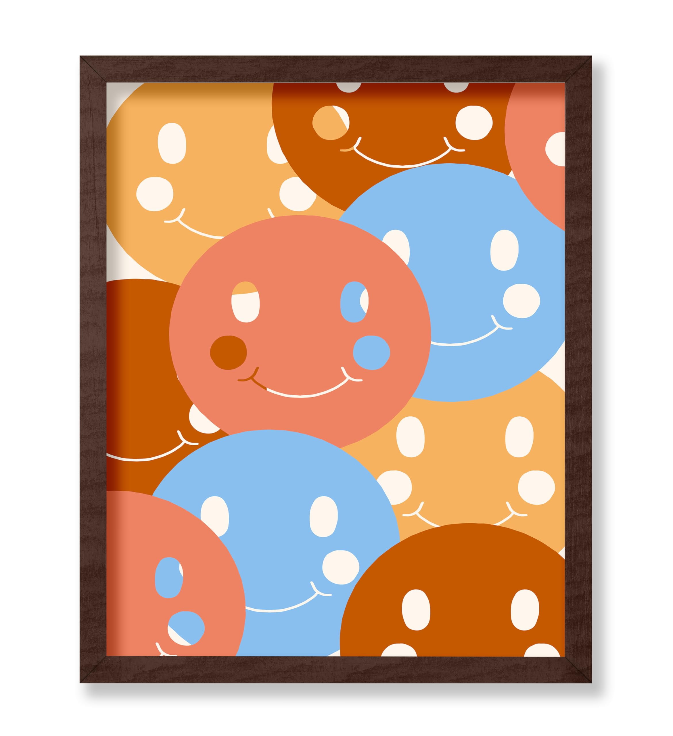 Poster Master Emoticon Poster - Retro Smiley Faces Print - Abstract Art ...