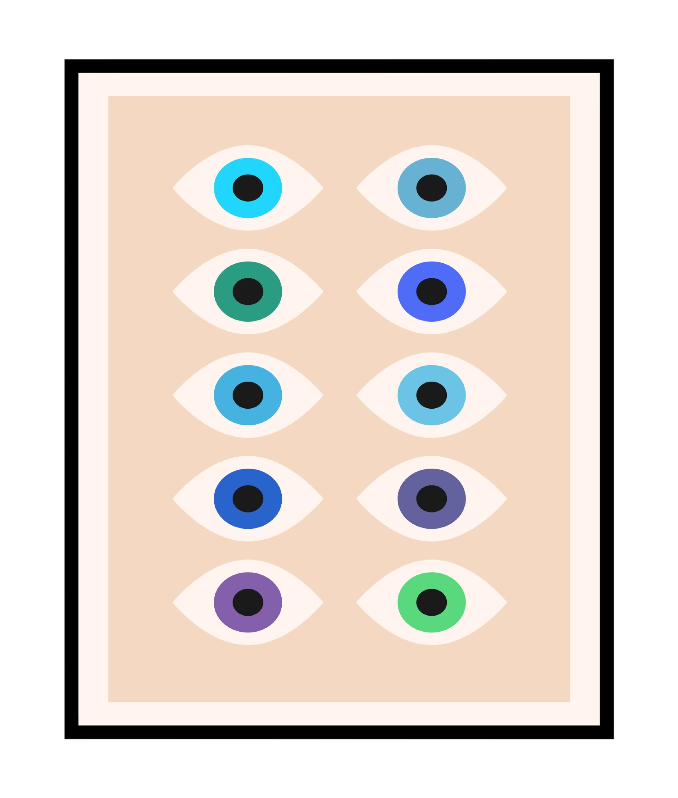 Poster Master Eye Pattern Poster - Different Eye Colors Print ...