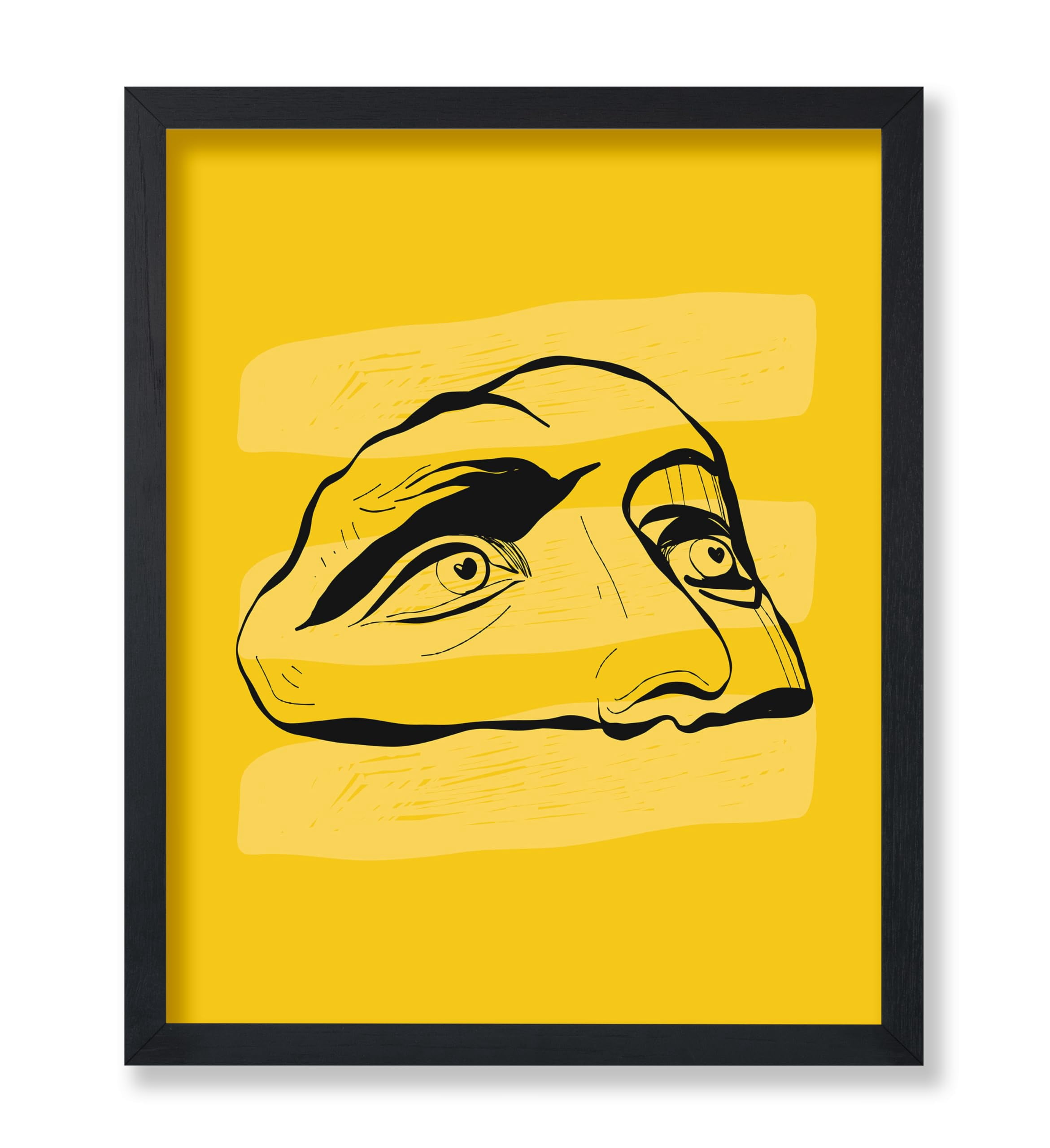 Poster Master Face Poster - Retro Eyes Print - Abstract Art - Drawing ...