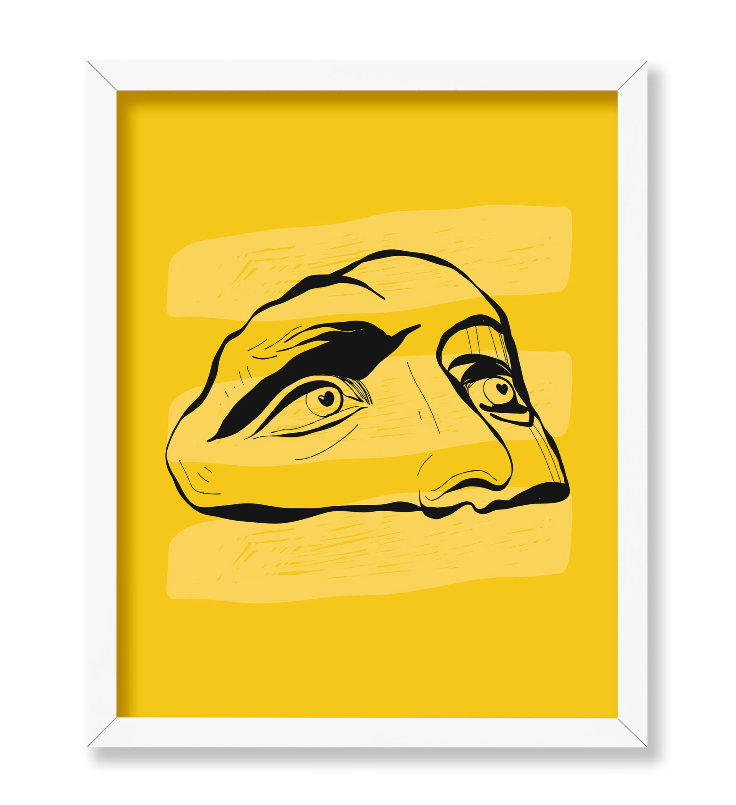Poster Master Face Poster - Retro Eyes Print - Abstract Art - Drawing ...
