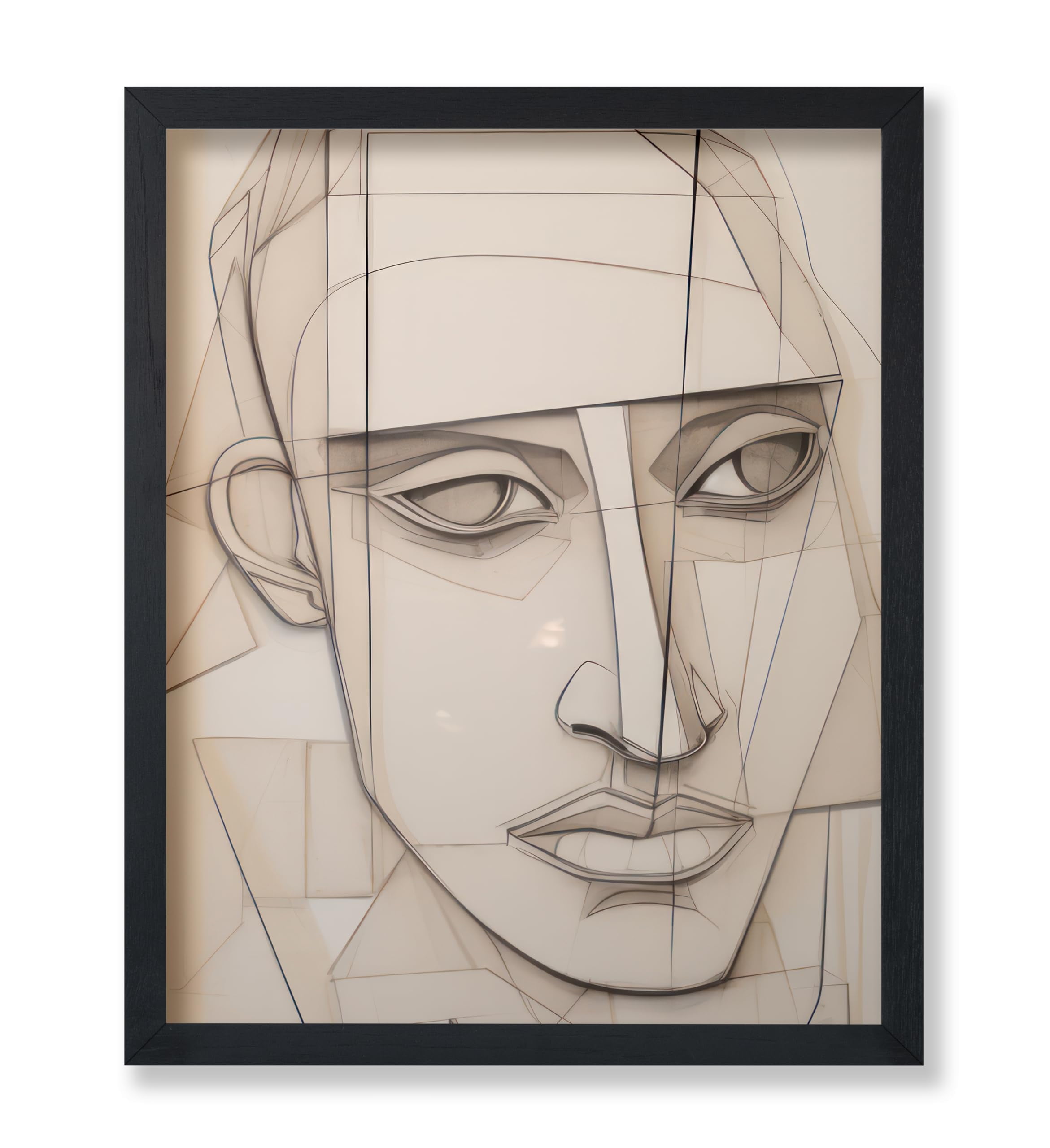 Poster Master Face Sketch Poster - Retro Line Drawing Print - Face Art ...