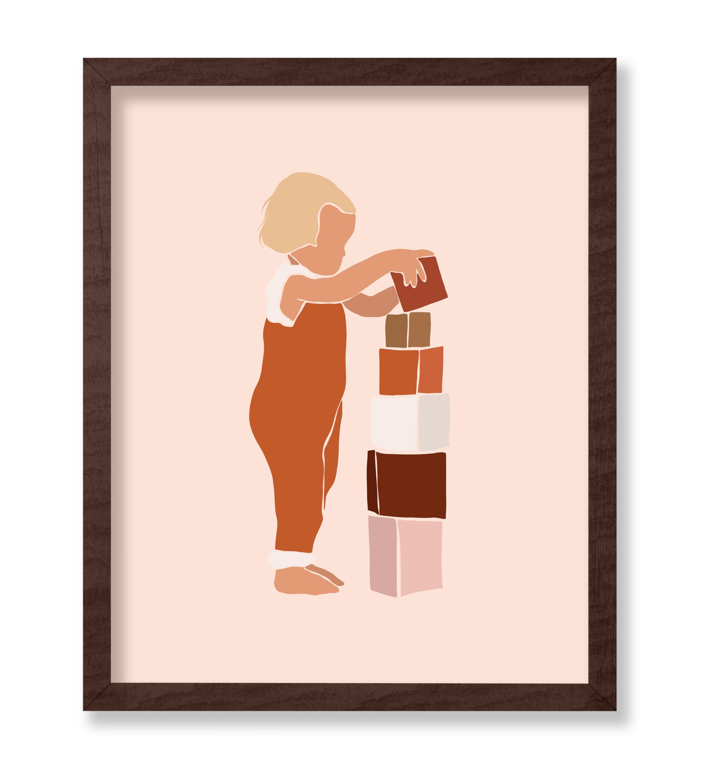 Poster Master Faceless Child Poster - Retro Building Blocks Print ...