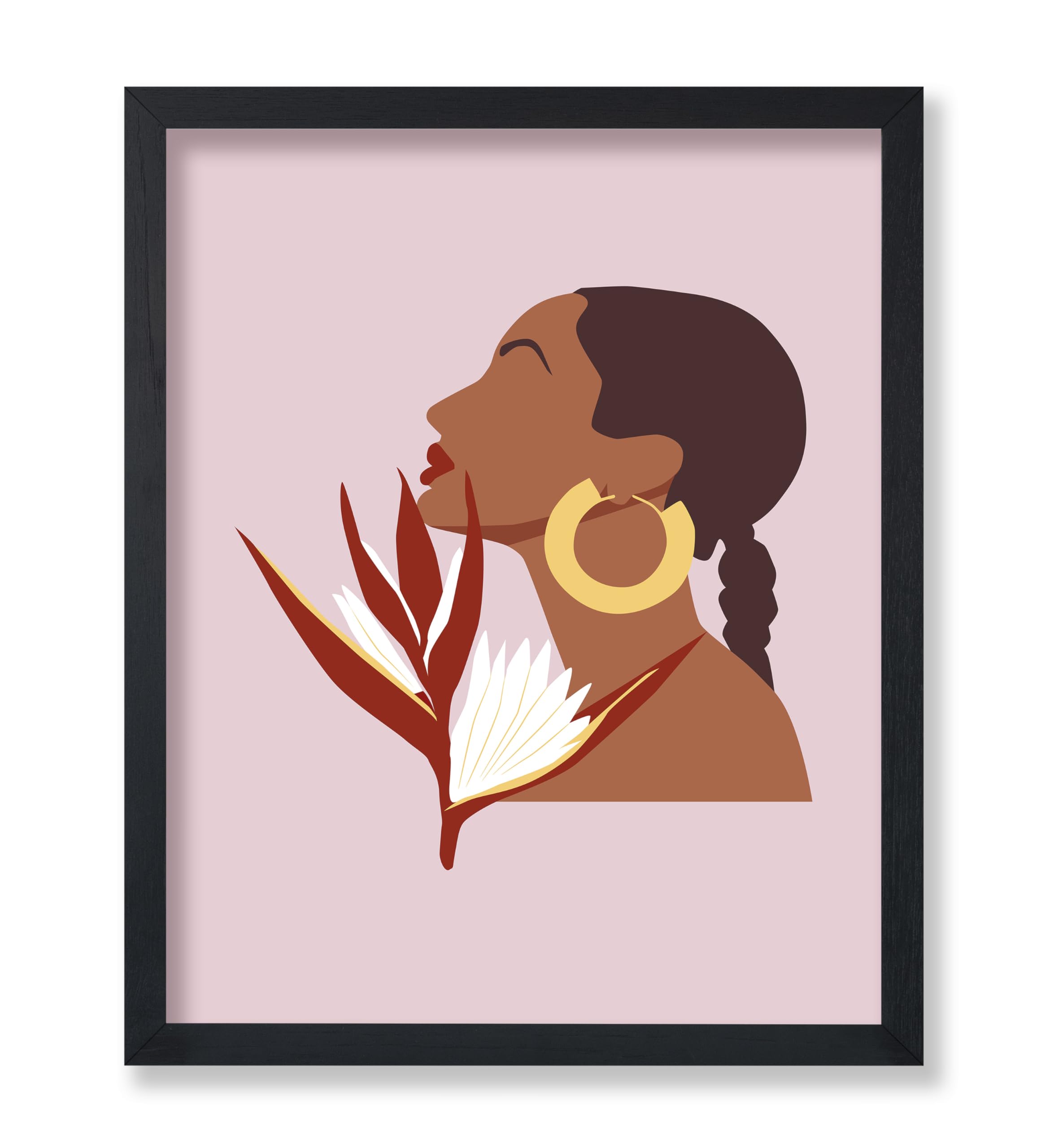 Poster Master Faceless Lady Poster - Retro Birds of Paradise Flower ...