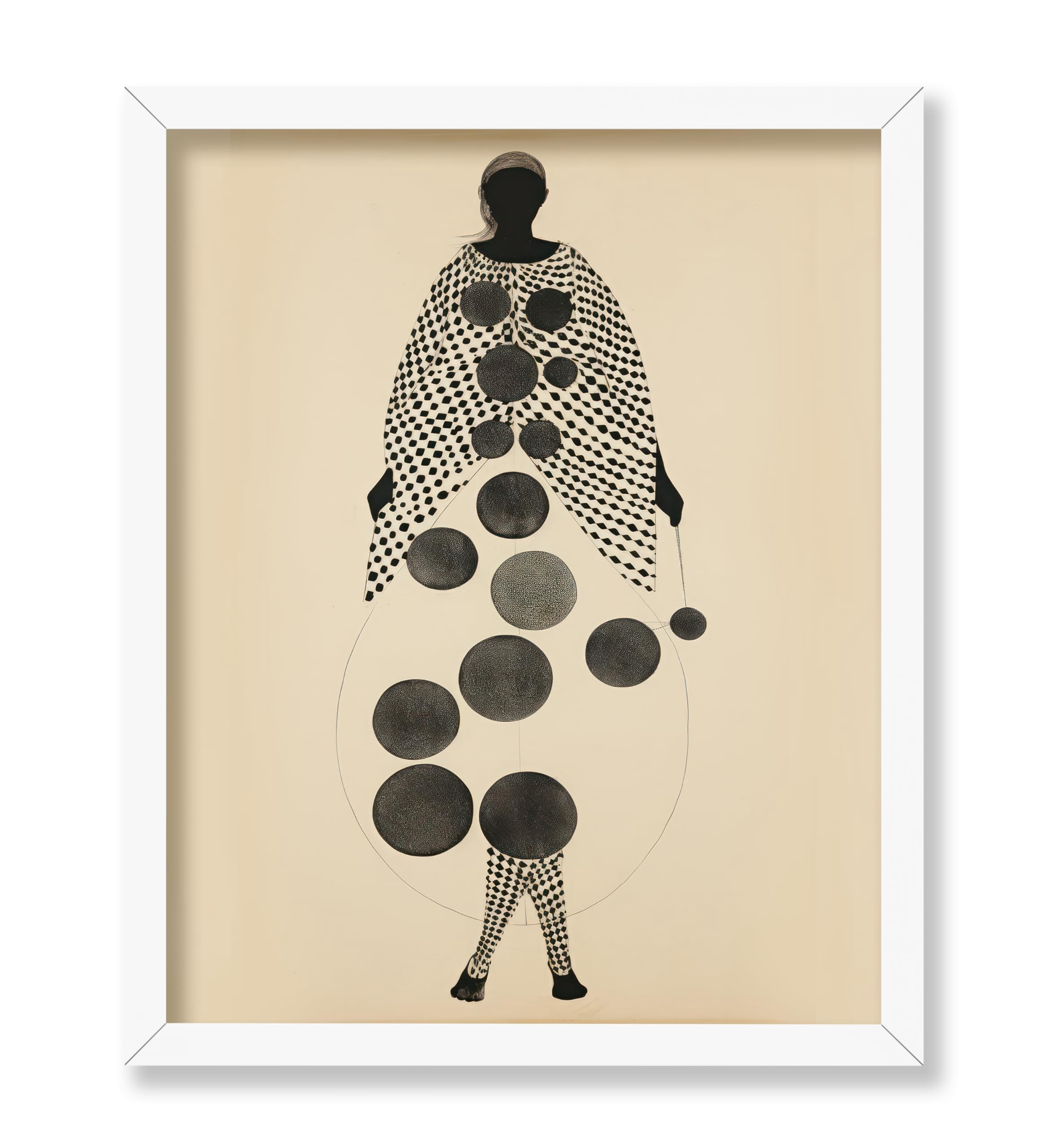 Poster Master Faceless Woman Poster - Retro Dotted Dress Print - Modern ...