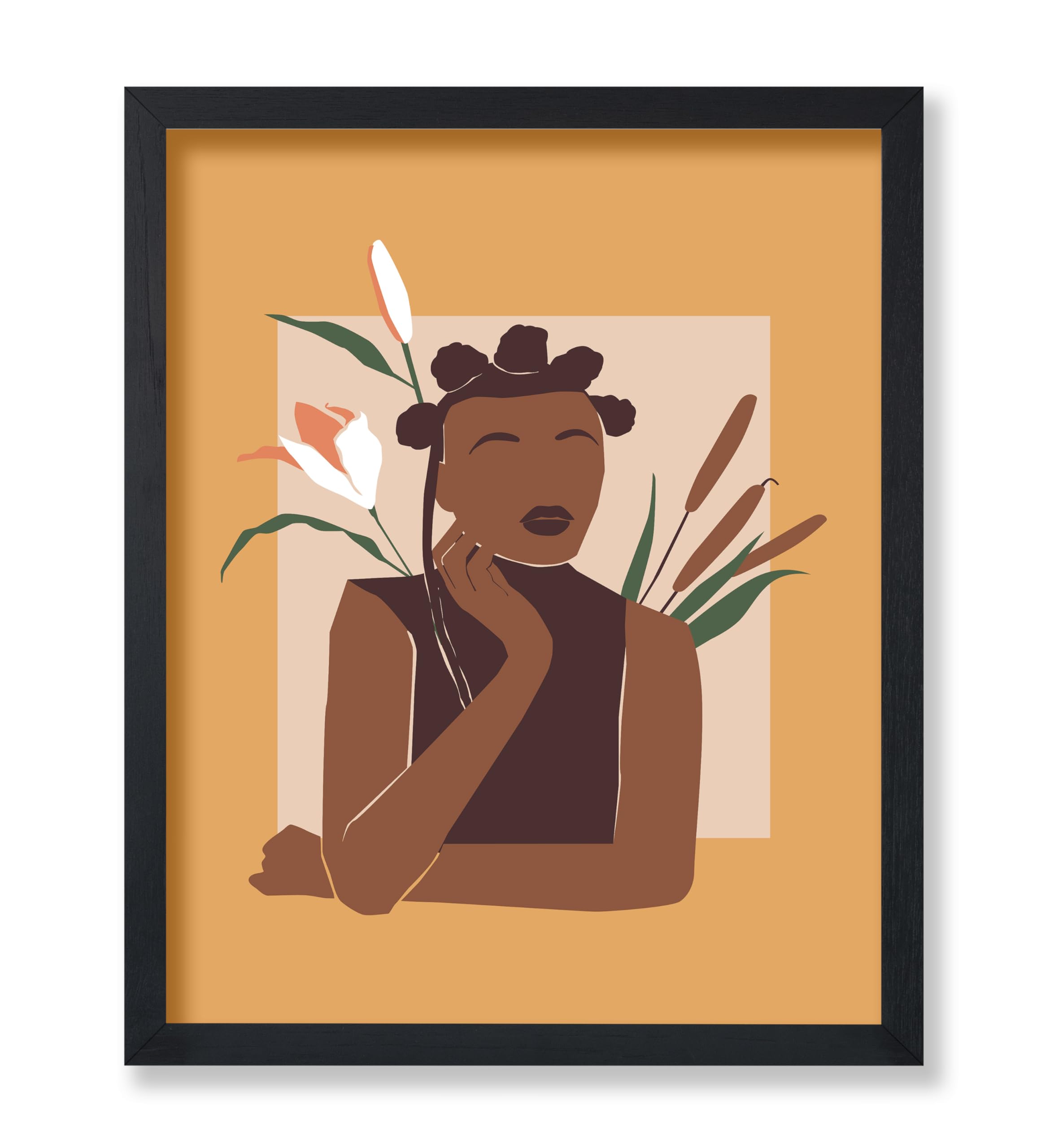 Poster Master Faceless Woman Poster - Retro Floral Print - African ...