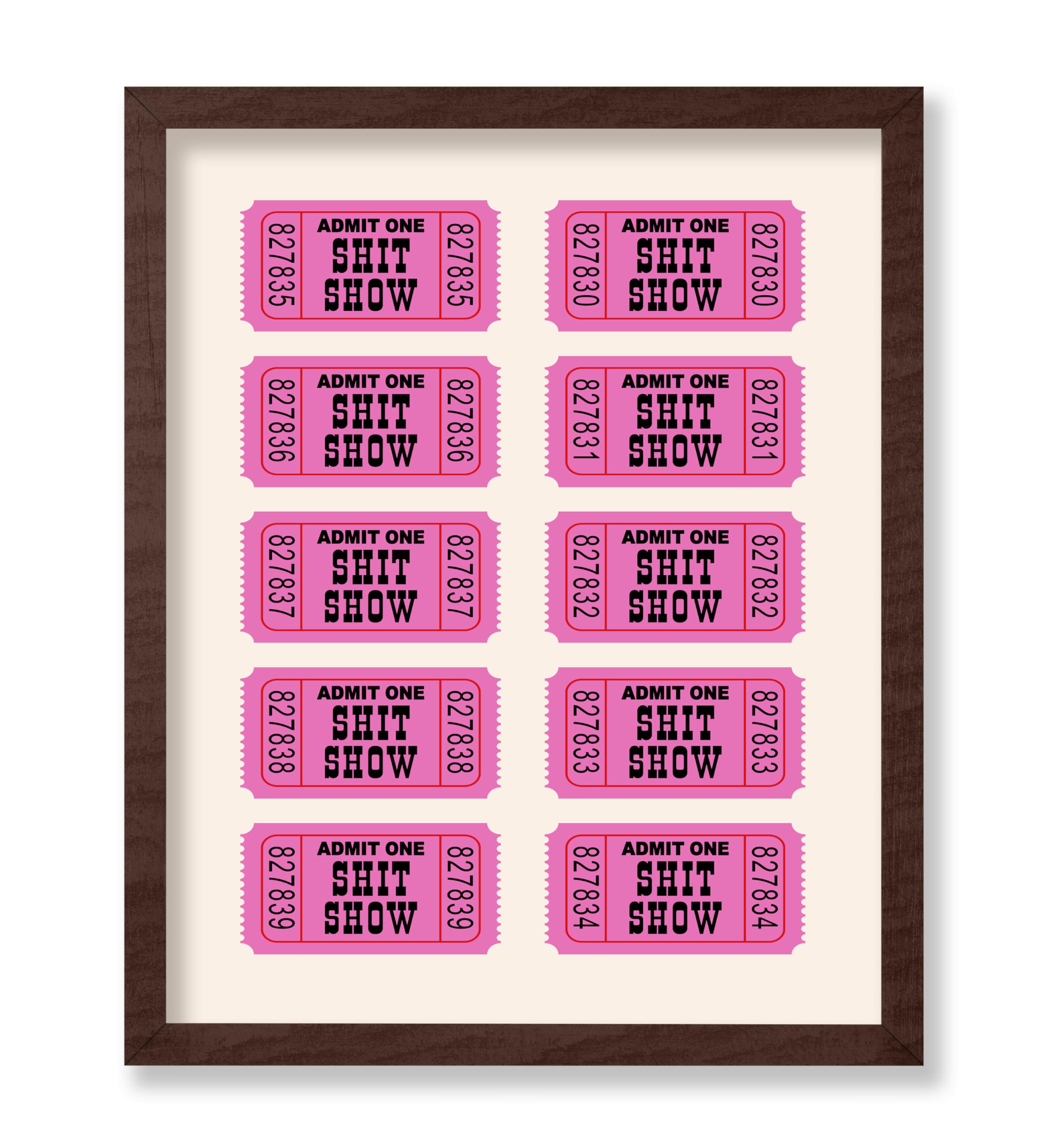 Poster Master Fair Ticket Poster - Shit Show Print - Admit One Art ...