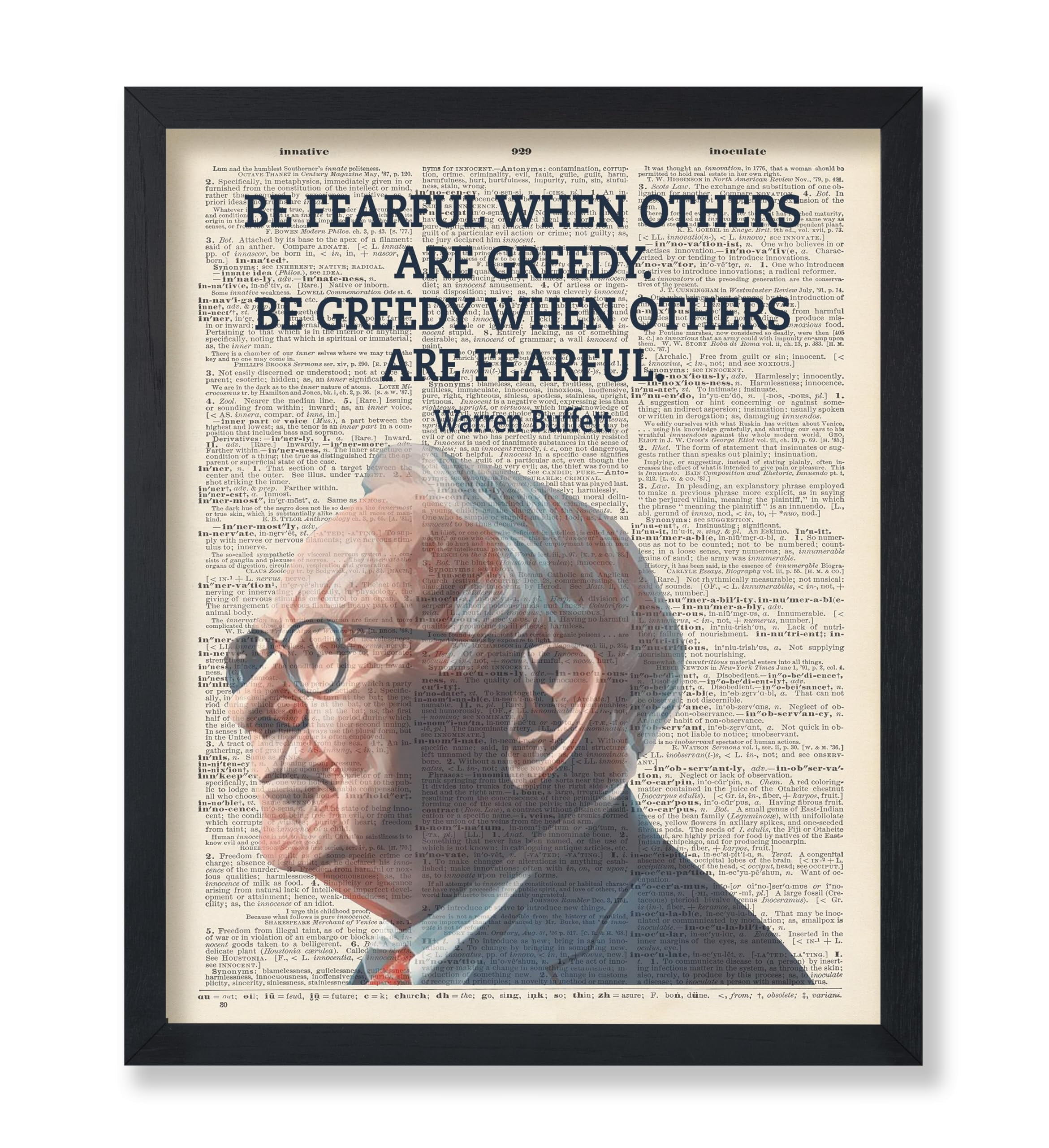 Poster Master Fearful And Greedy Poster - Warren Buffett Print ...