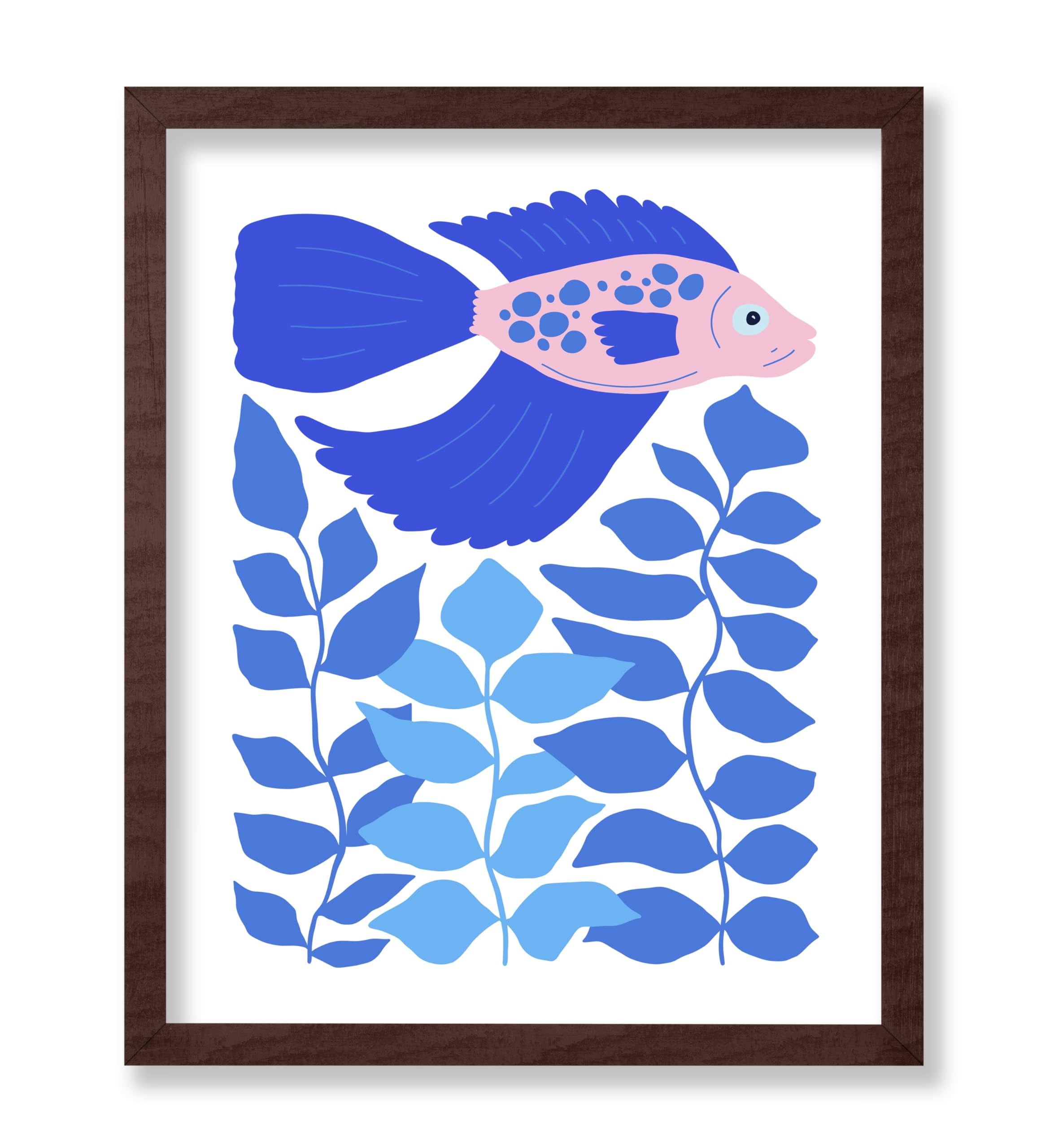 Poster Master Fish Poster - Retro Floral Print - Aquatic Art - Marine ...