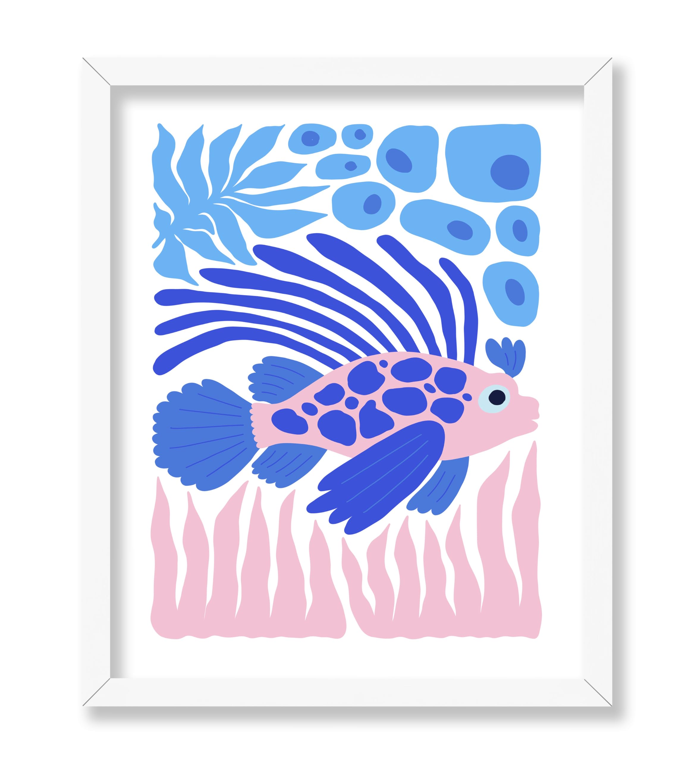 Poster Master Floral Poster - Retro Fish Print - Marine Life Art ...