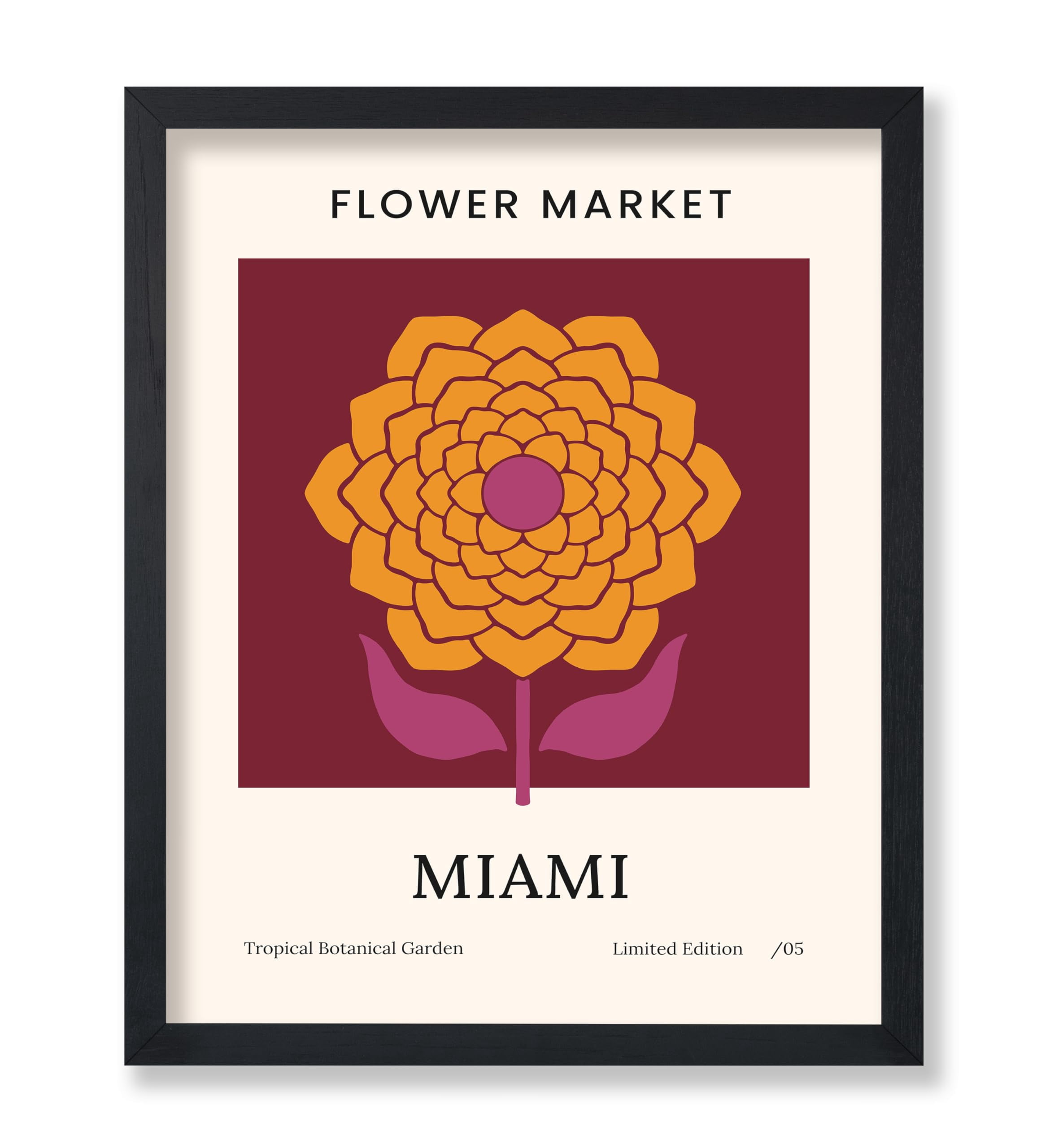 Poster Master Flower Market Poster - Miami Print - Boho Art - Flower ...