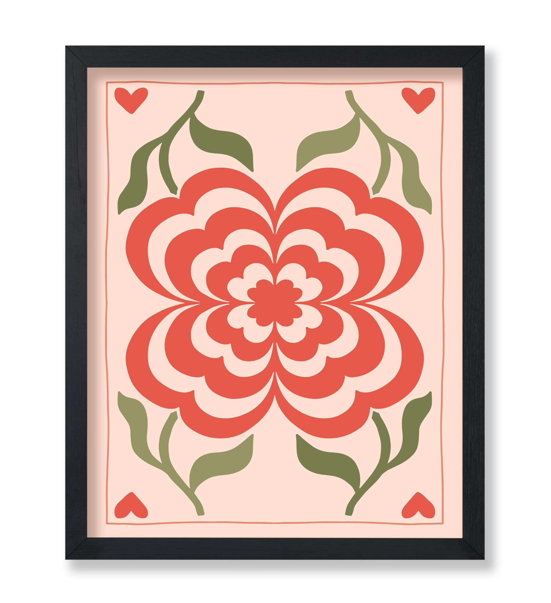 Poster Master Flower Pattern Poster - Retro Floral Print - Trendy Art ...