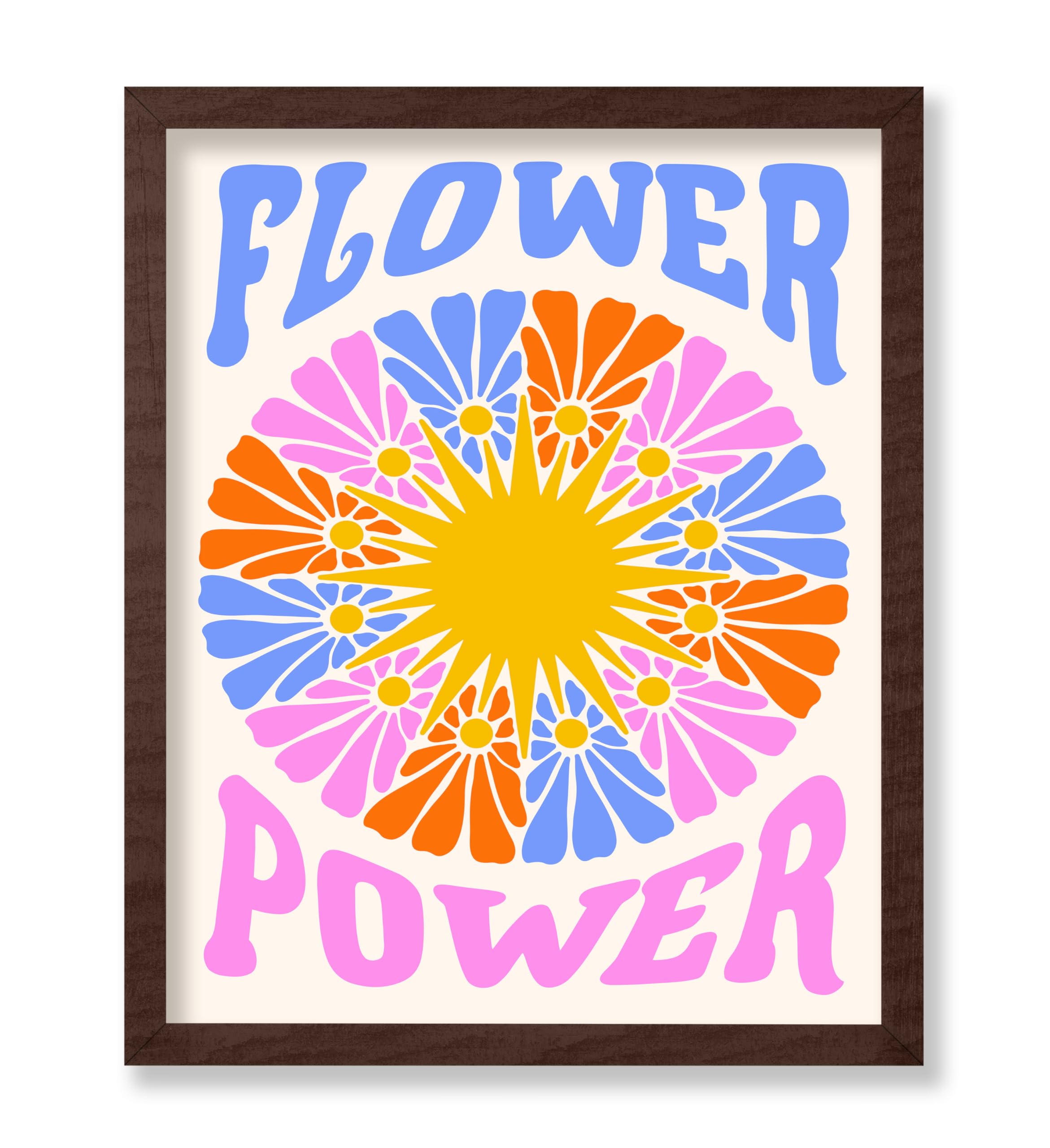 Poster Master Flower Power Poster - Retro Flower Print - Chic Boho Art ...