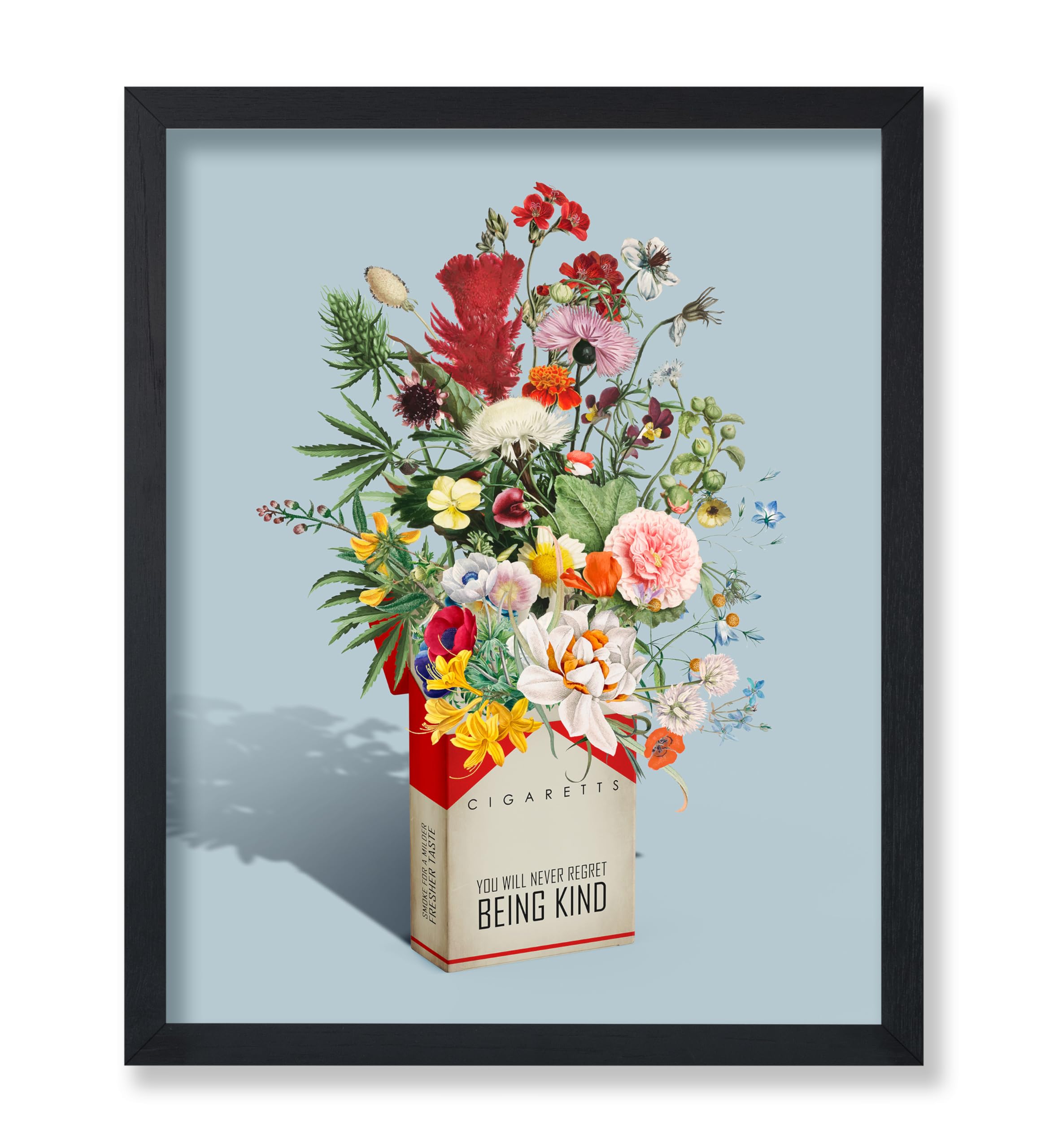 Poster Master Flower Poster - Retro Be Kind Print - Collage Art ...