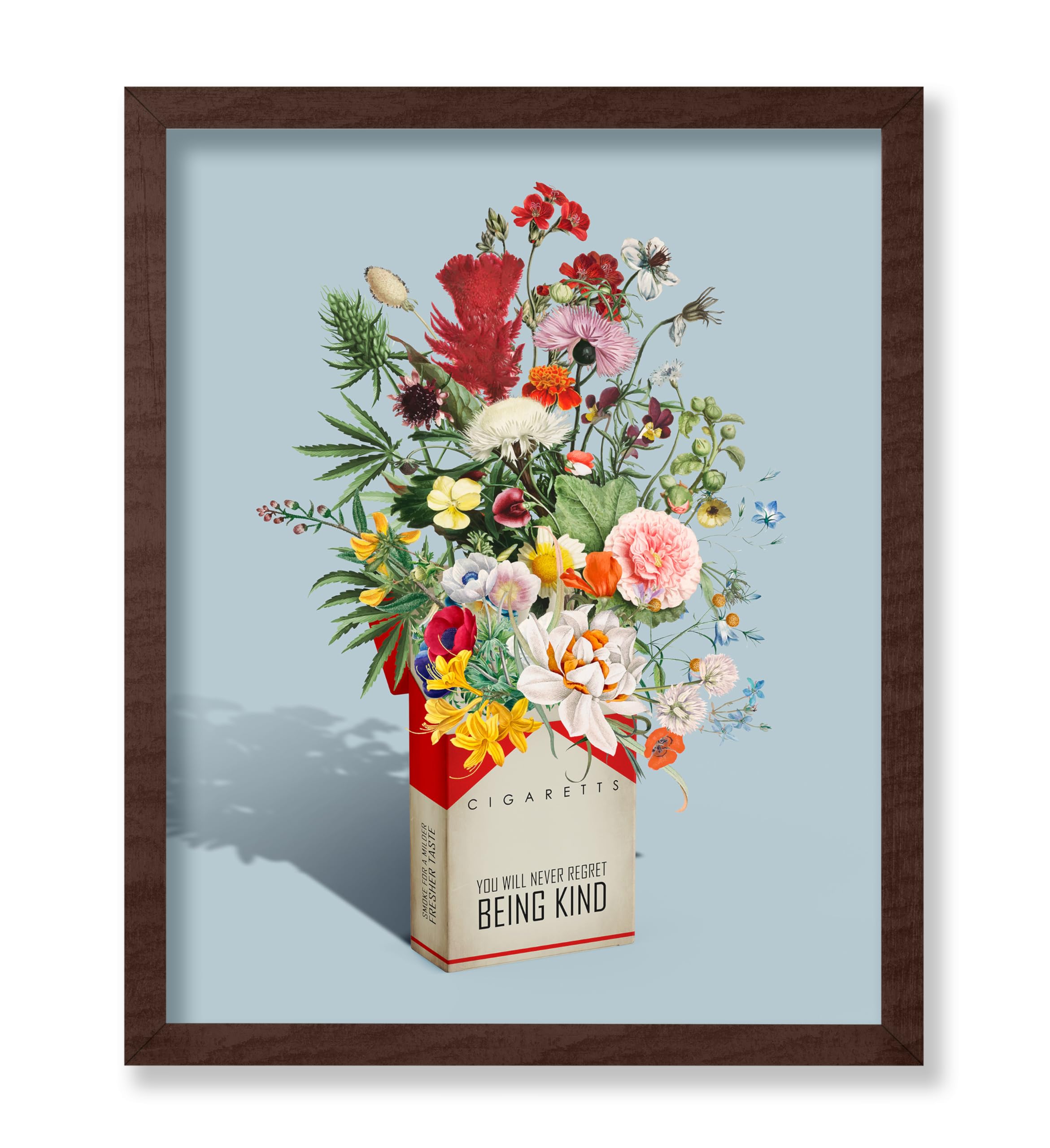 Poster Master Flower Poster - Retro Be Kind Print - Collage Art ...