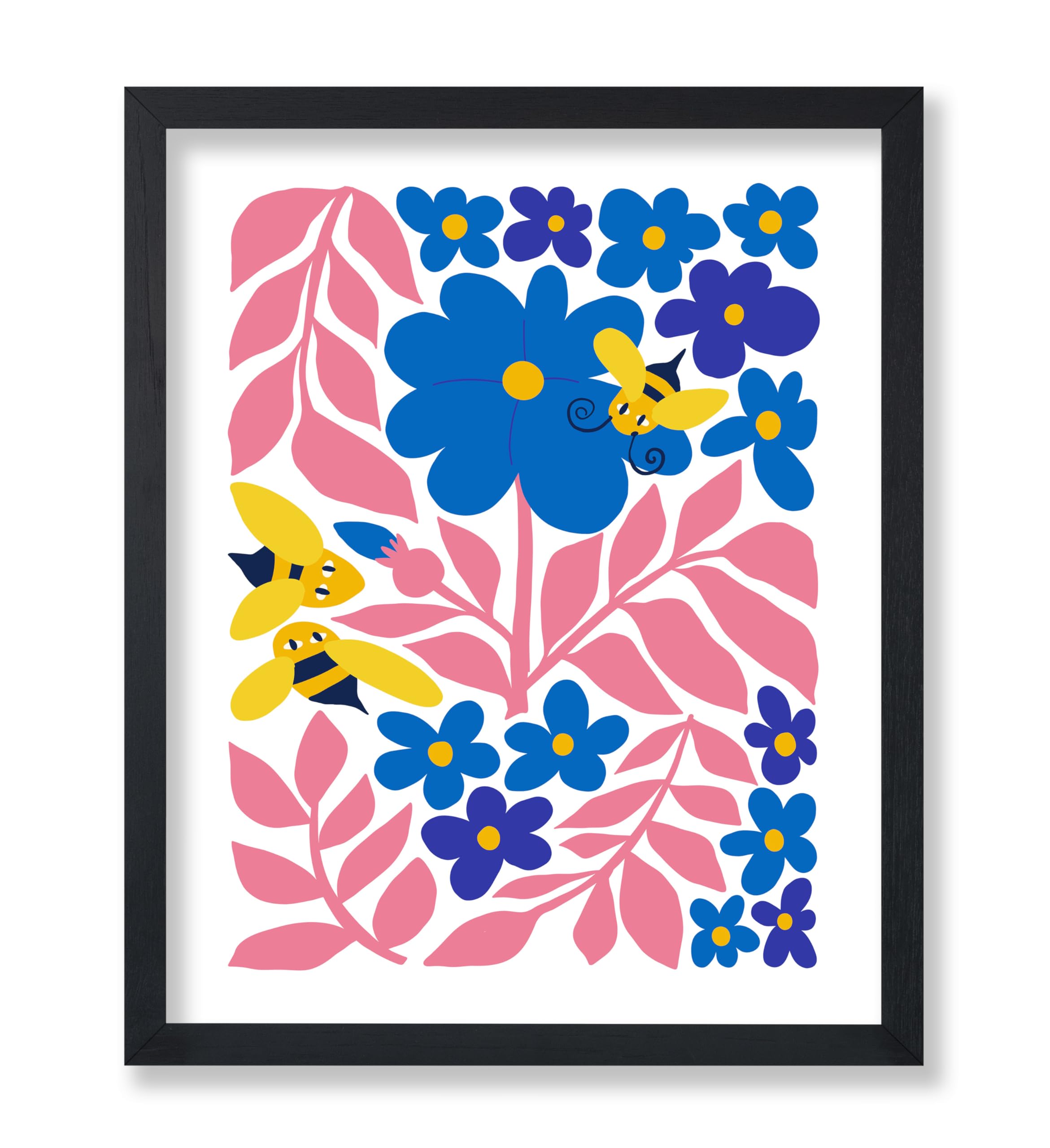 Poster Master Flower Poster - Retro Bees Print - Groovy Abstract Art ...