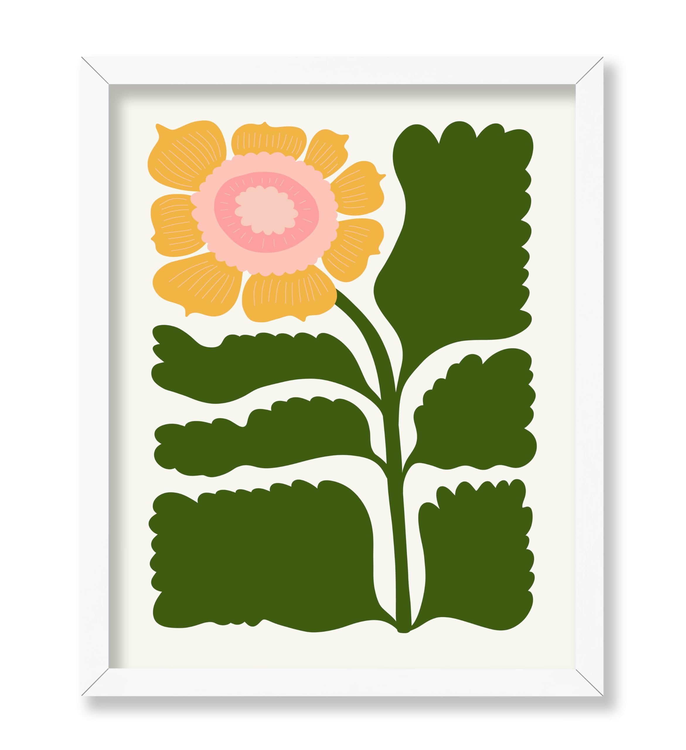 Poster Master Flower Poster - Retro Floral Print - Abstract Sunflower ...